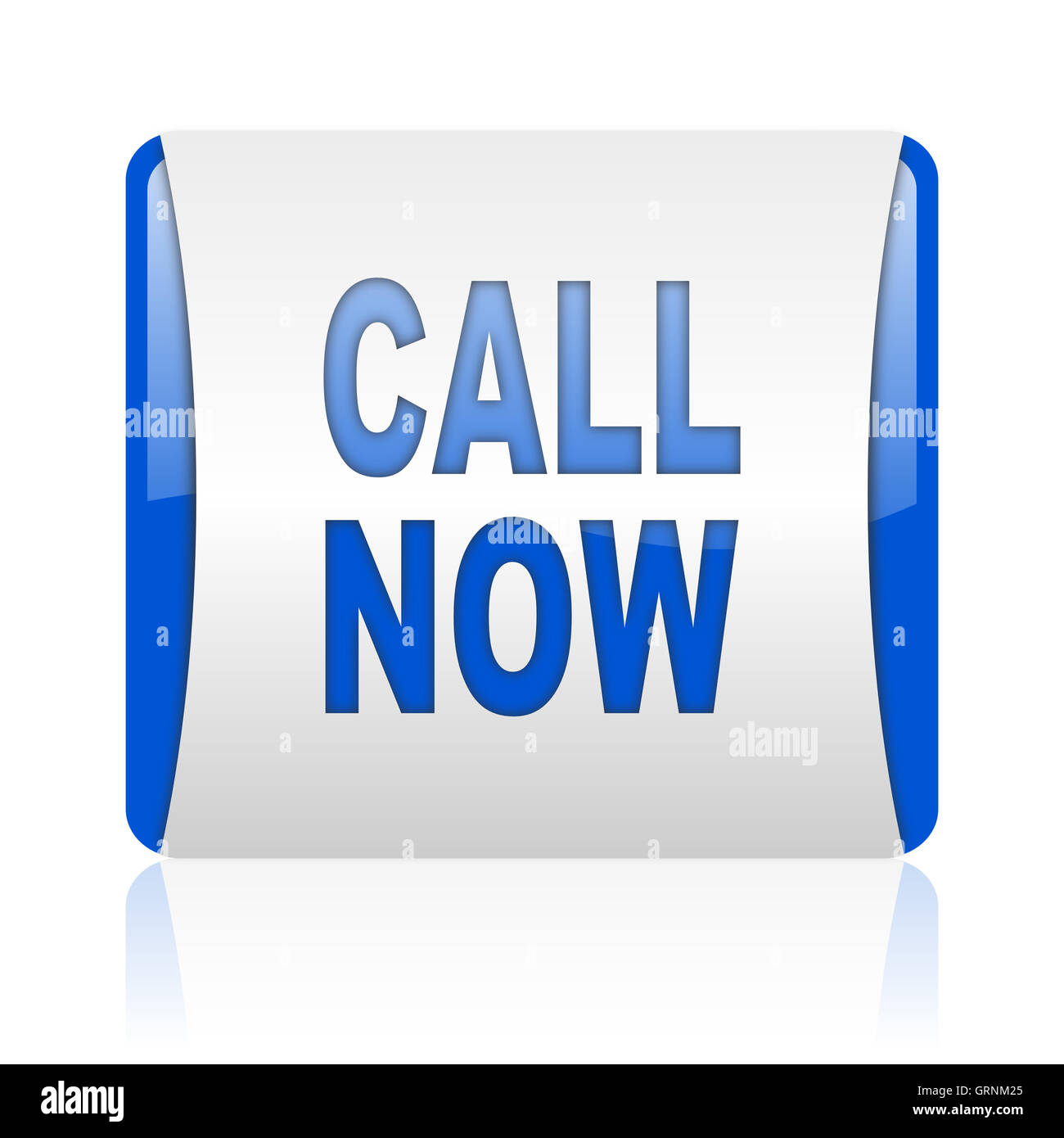 Blue square call icon hi-res stock photography and images - Alamy