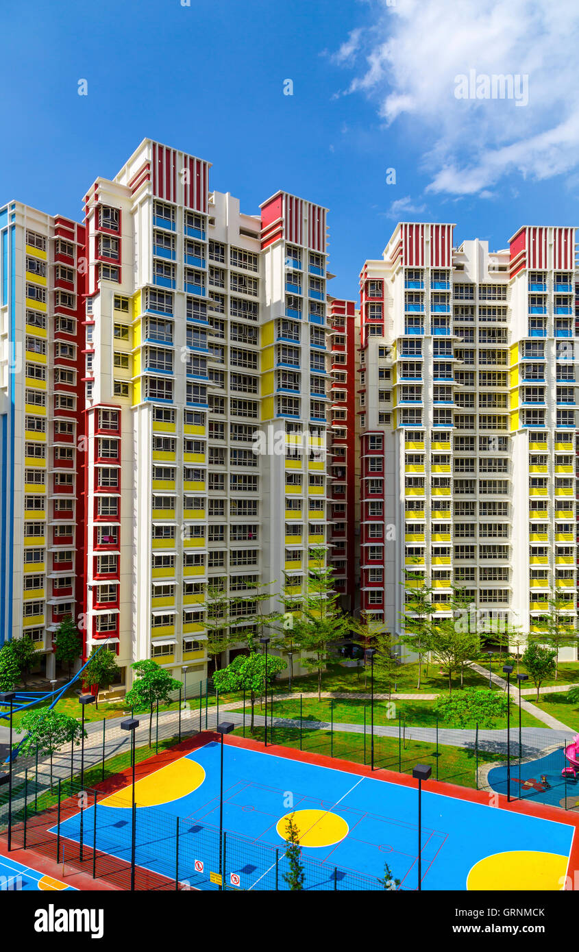 colorful neighborhood estate Stock Photo - Alamy