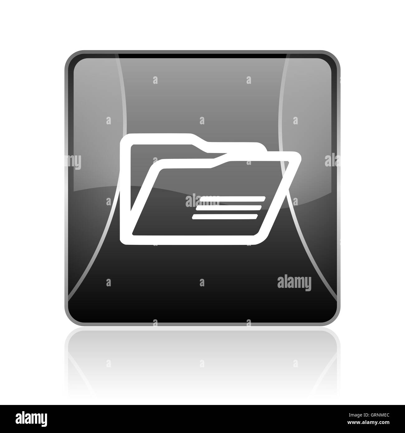 Black file folder icon hi-res stock photography and images - Alamy
