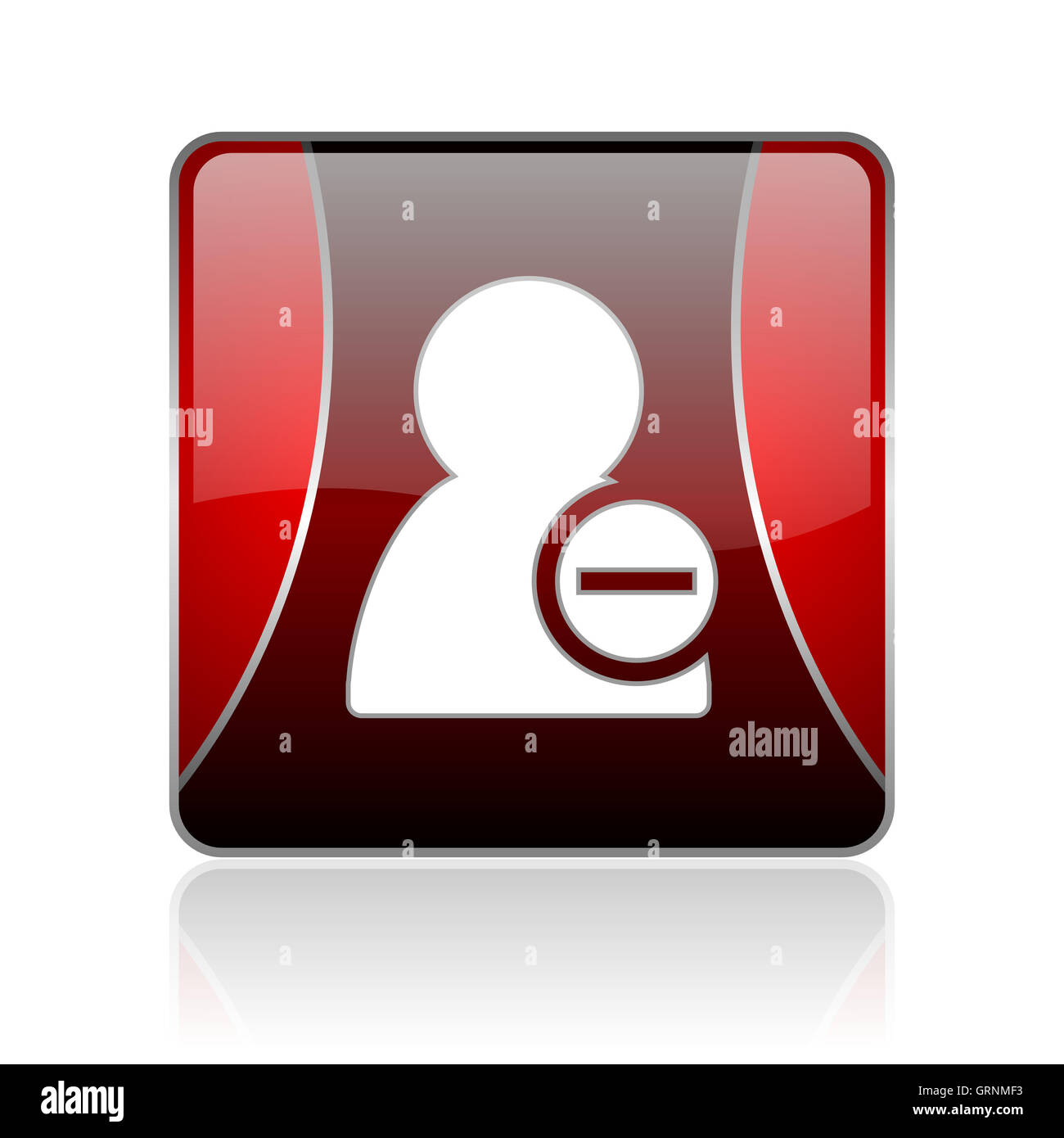 remove contact red square web glossy icon Stock Photo - Alamy