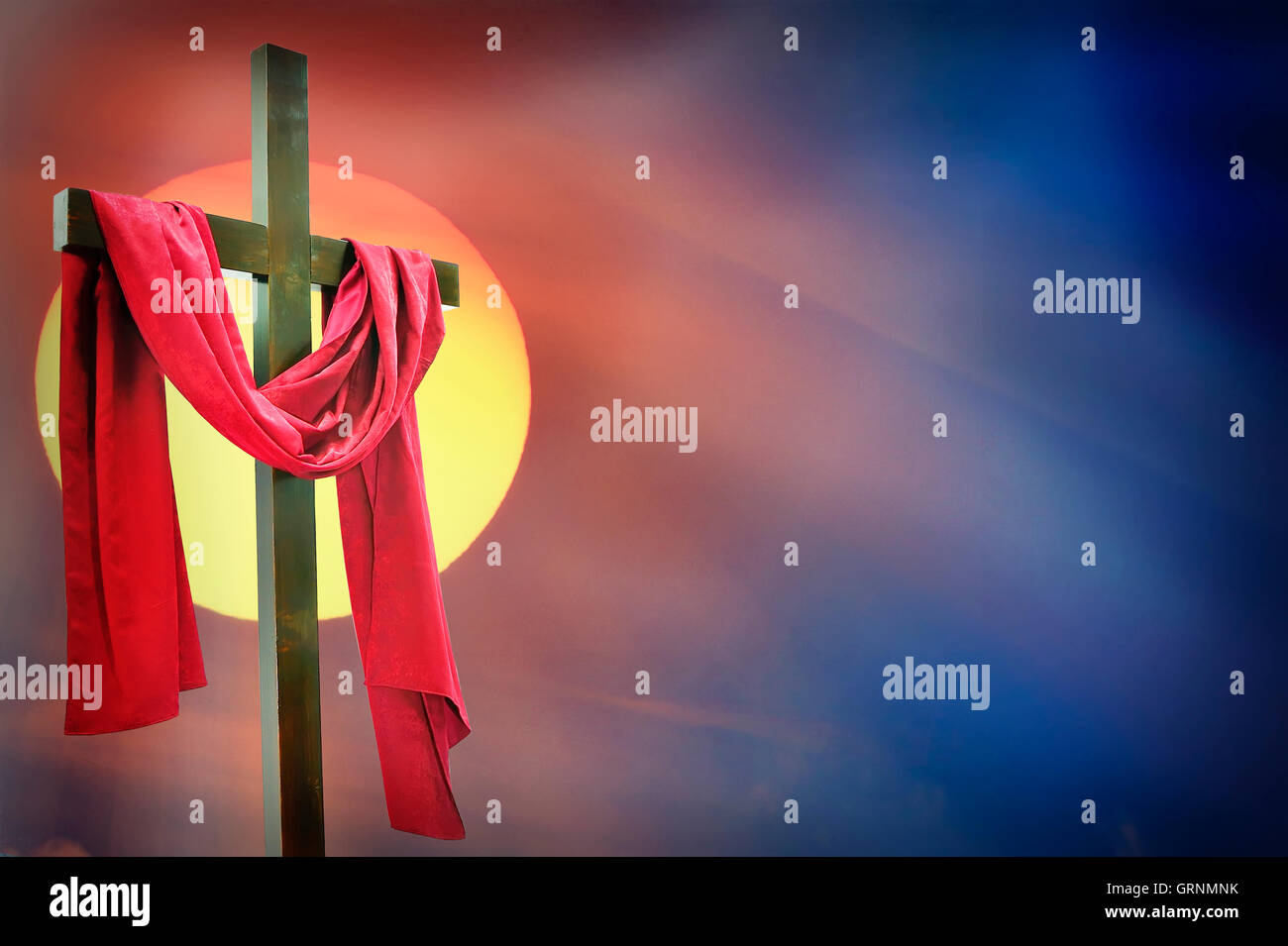 cross and sunset Stock Photo - Alamy