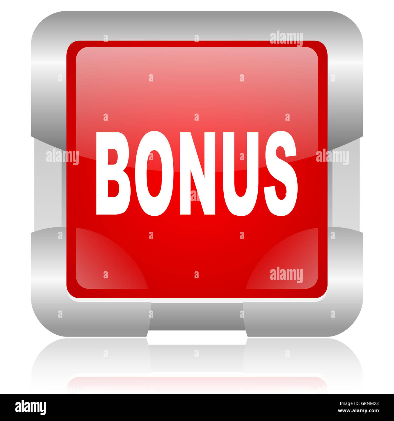 service red square web glossy icon Stock Photo - Alamy