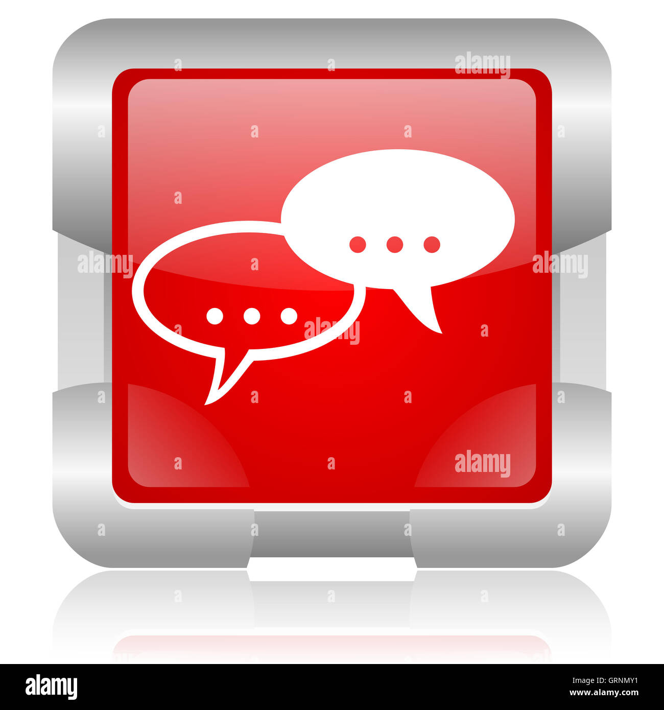 forum red square web glossy icon Stock Photo - Alamy