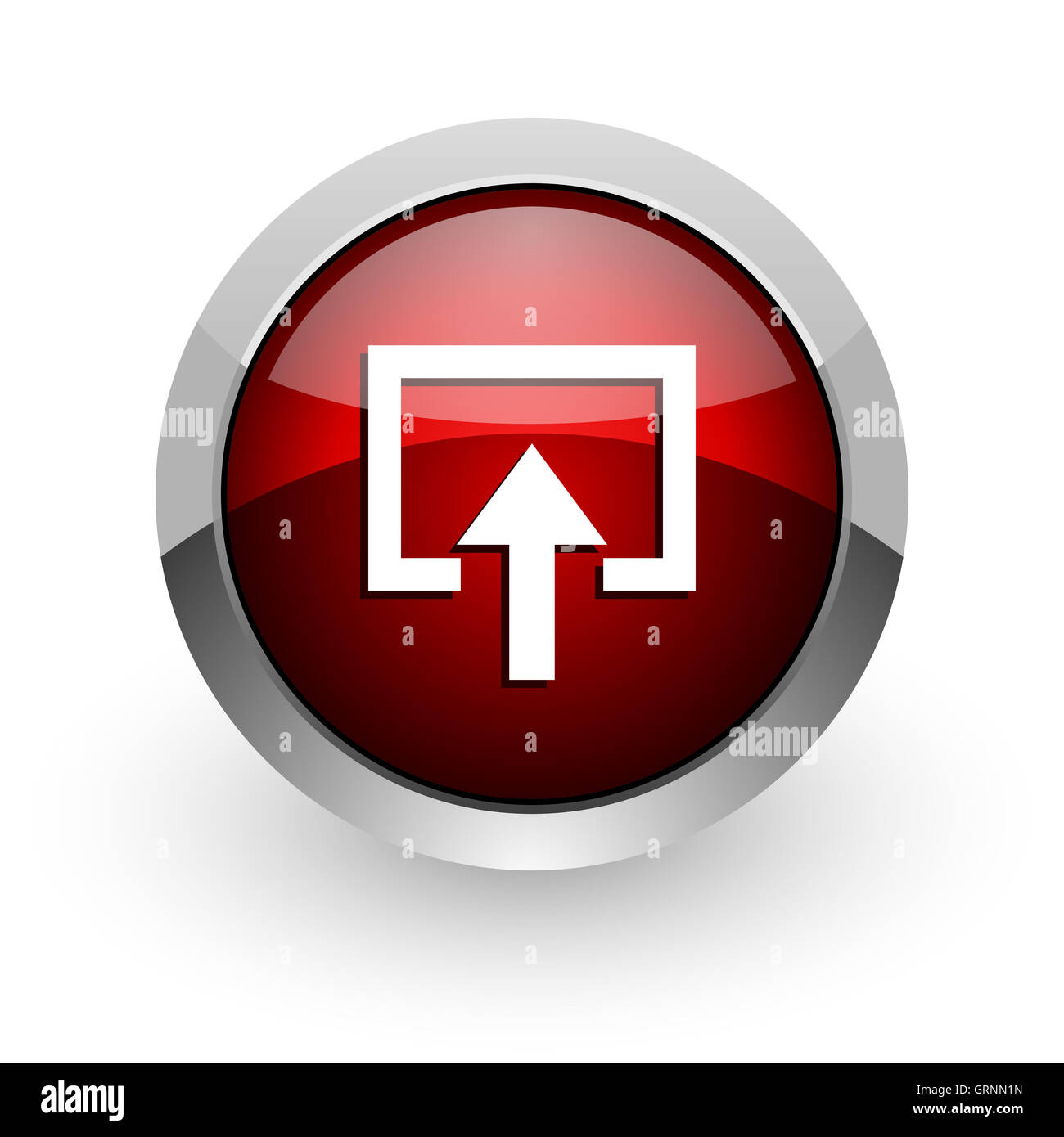 enter red circle web glossy icon Stock Photo - Alamy