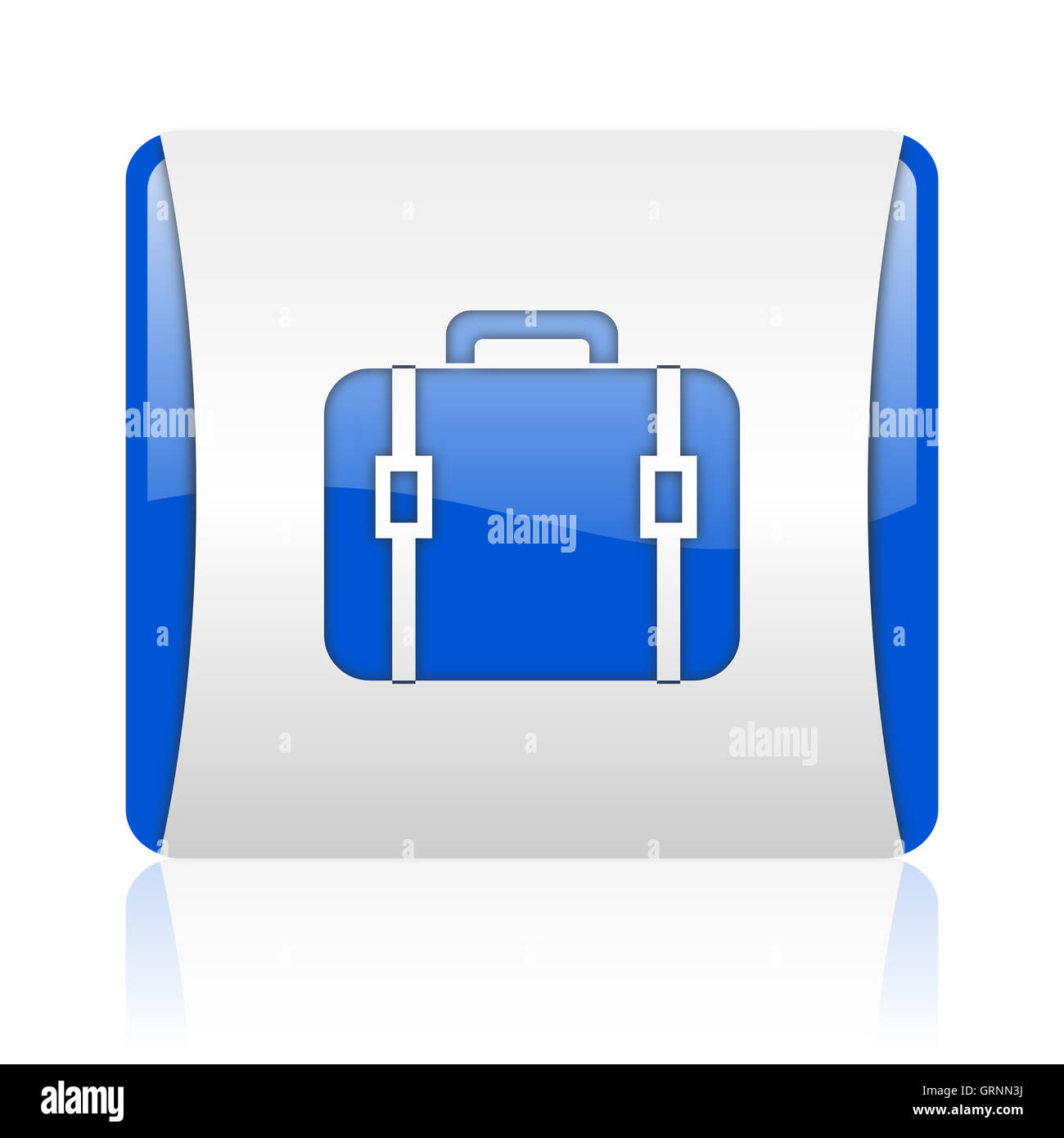 baggage blue square web glossy icon Stock Photo - Alamy