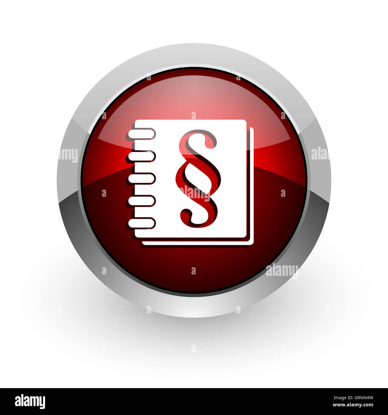 law red circle web glossy icon Stock Photo - Alamy