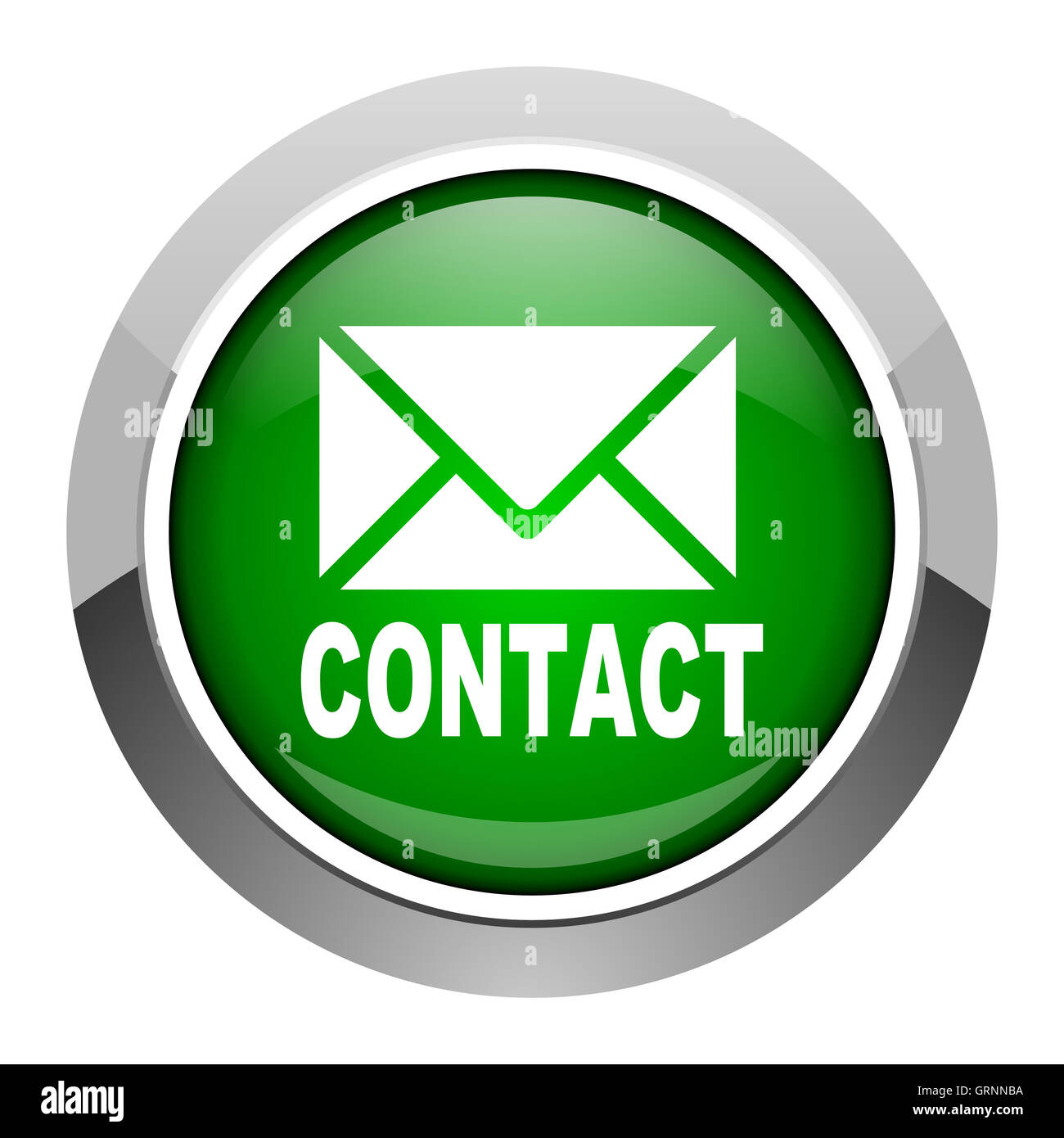 Contact us green 3d button hi-res stock photography and images - Alamy