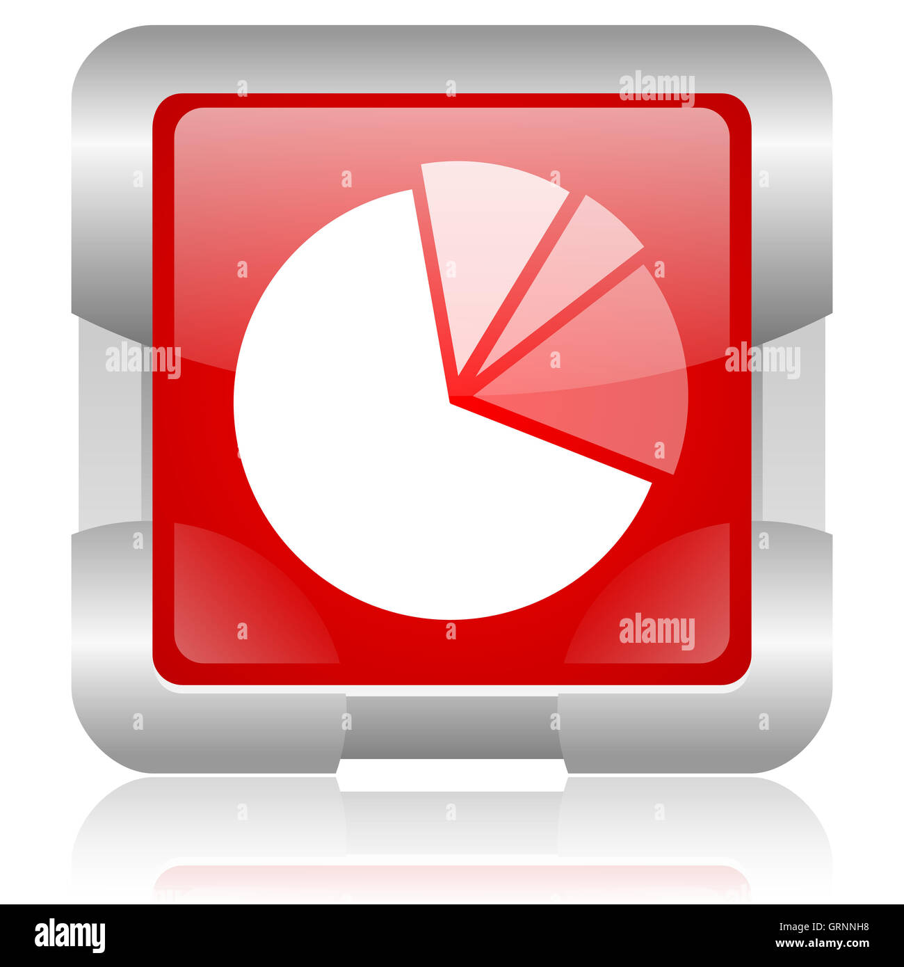 diagram red square web glossy icon Stock Photo - Alamy