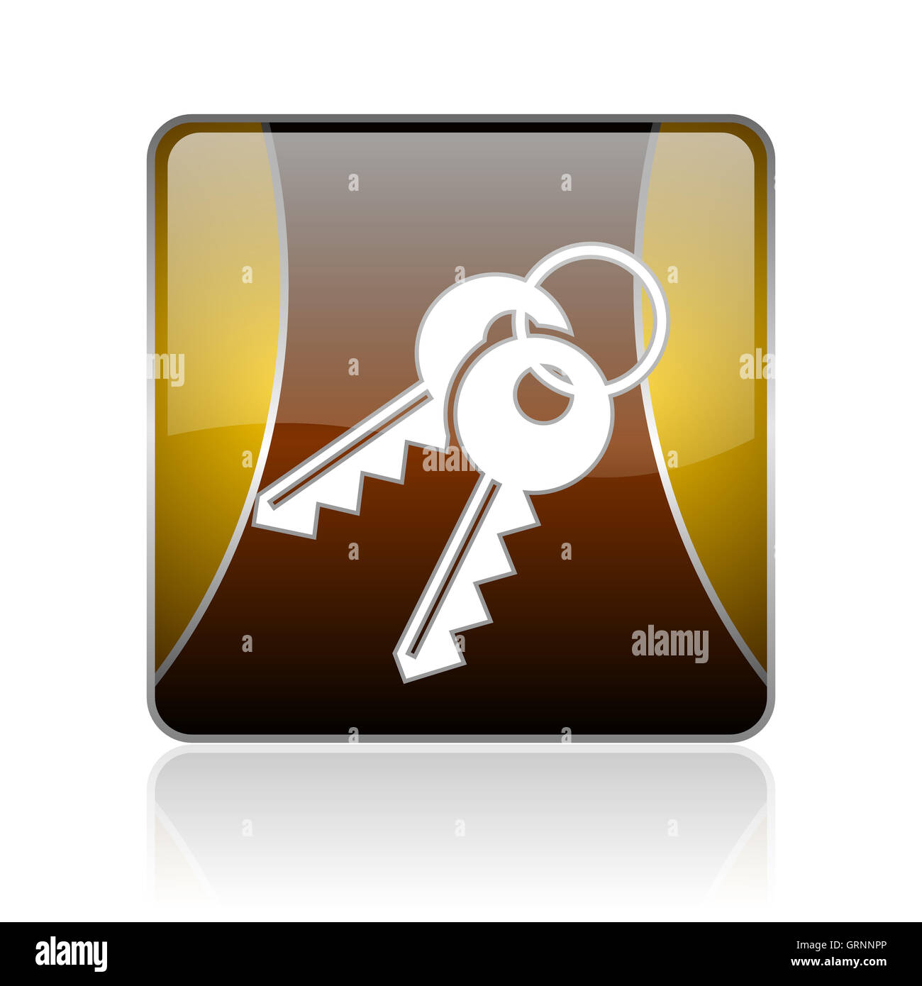 Golden lock icon hi-res stock photography and images - Alamy