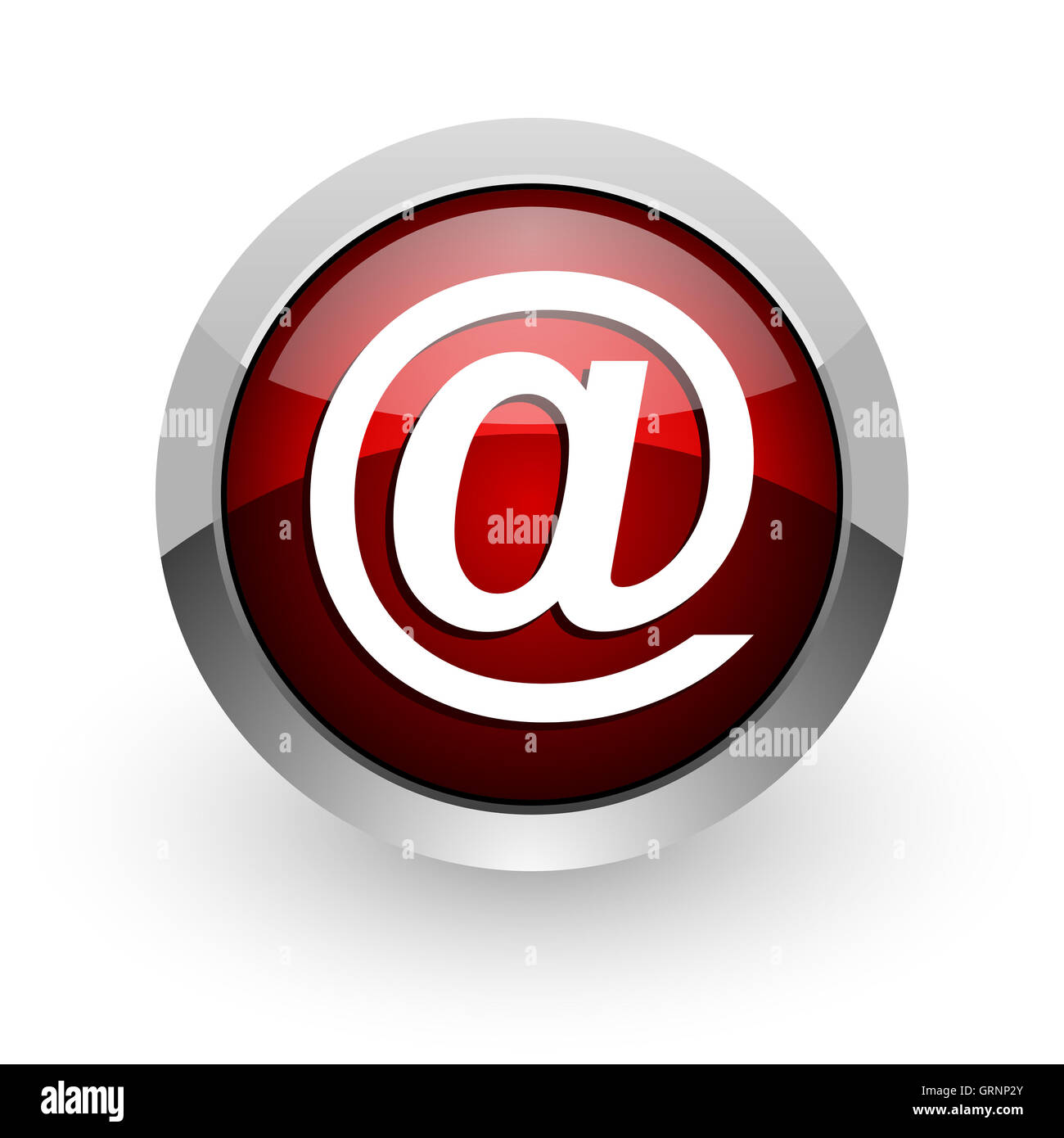 at red circle web glossy icon Stock Photo - Alamy