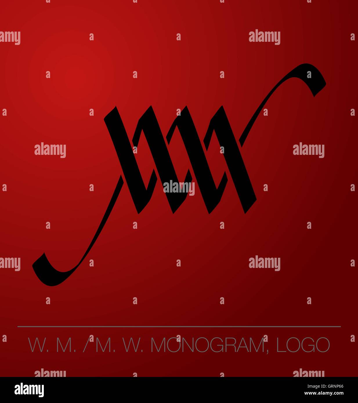 Monogram logo hi-res stock photography and images - Alamy