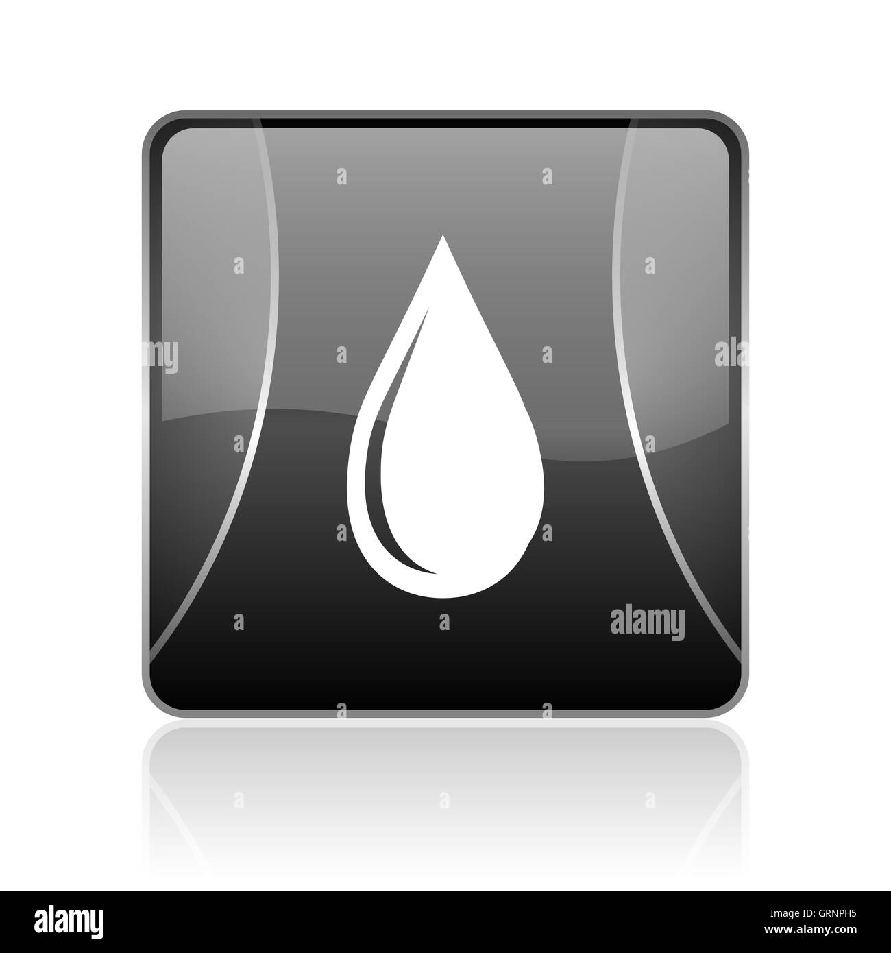 Water drop icon Black and White Stock Photos & Images - Alamy