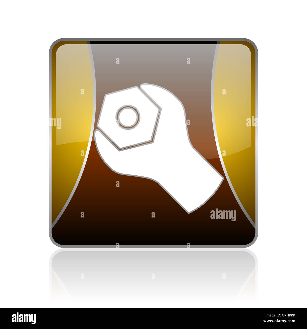 Golden tools icon hi-res stock photography and images - Alamy