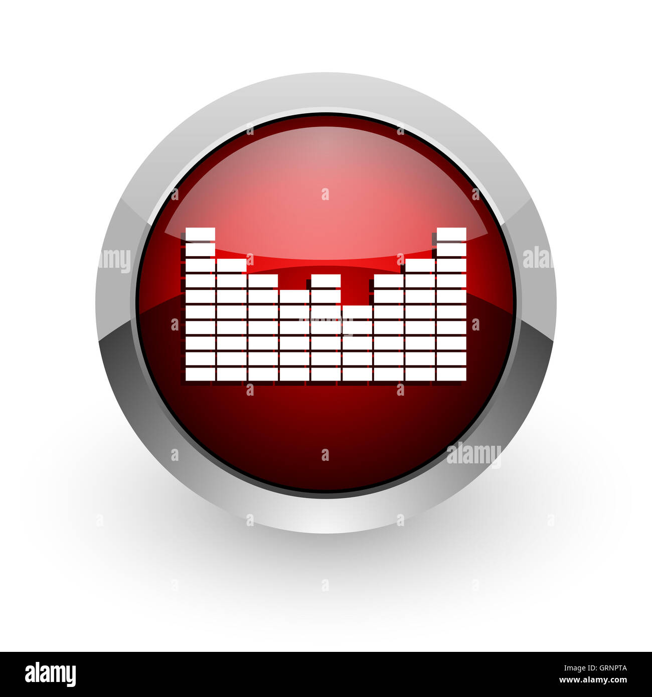 sound red circle web glossy icon Stock Photo - Alamy