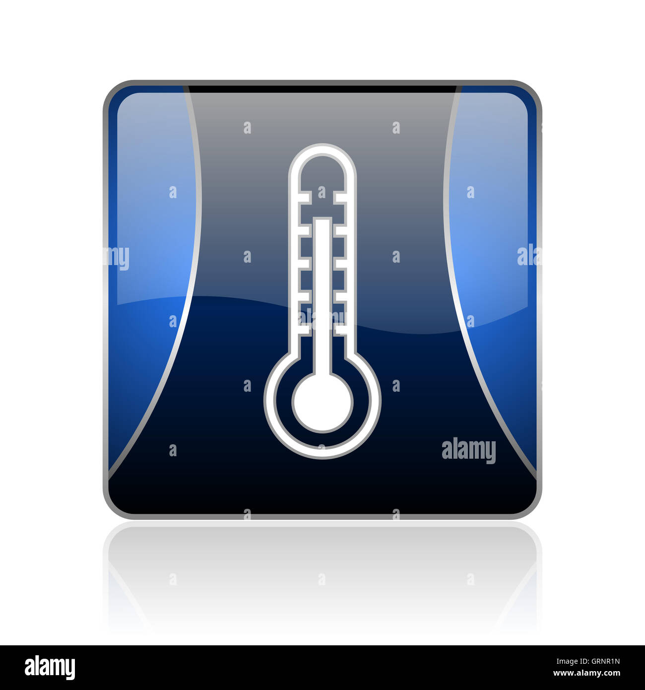 thermometer blue square web glossy icon Stock Photo - Alamy