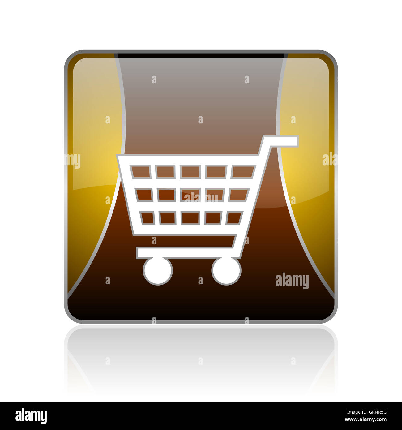 Golden shopping cart button hi-res stock photography and images - Alamy
