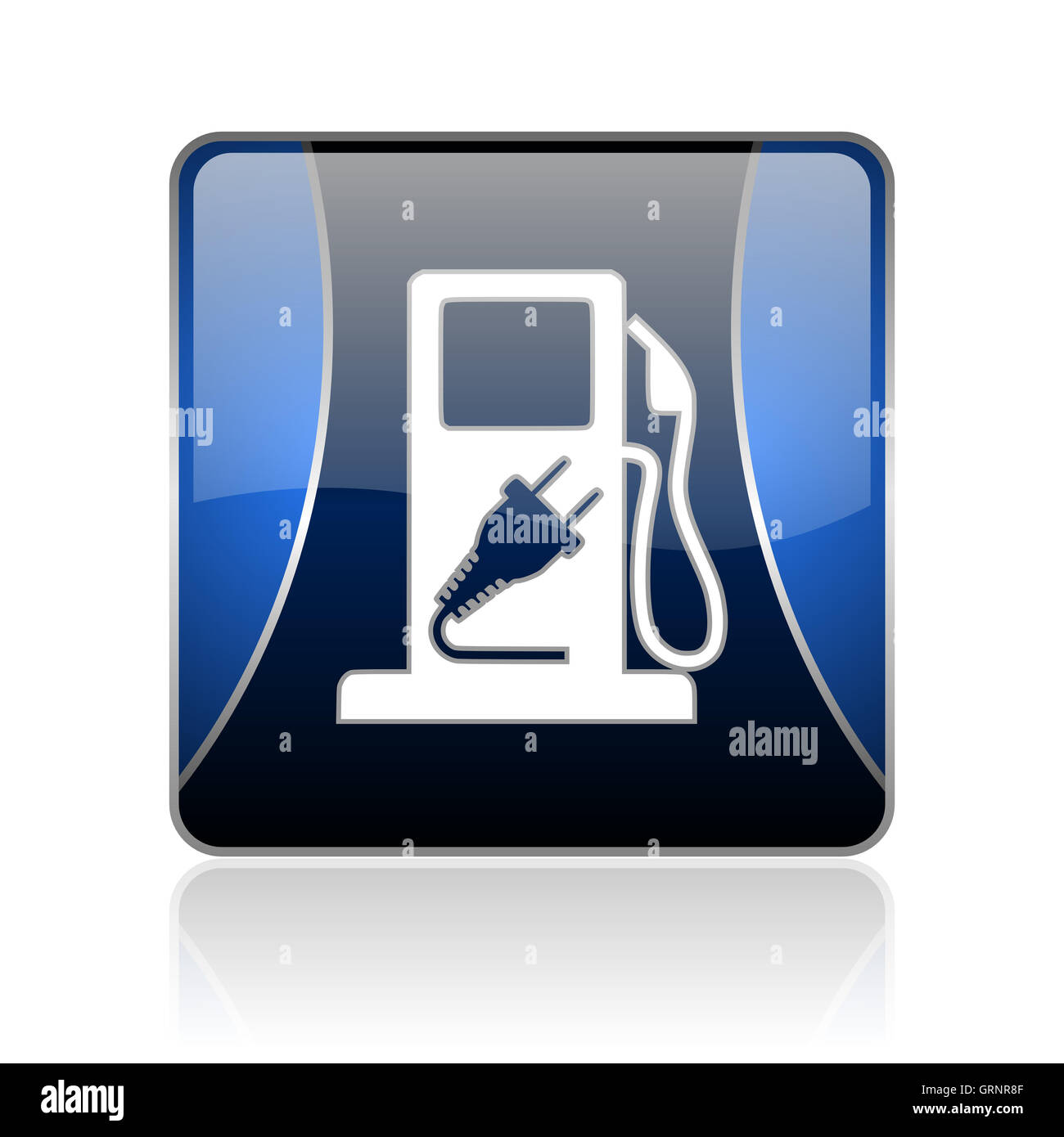 fuel blue square web glossy icon Stock Photo - Alamy