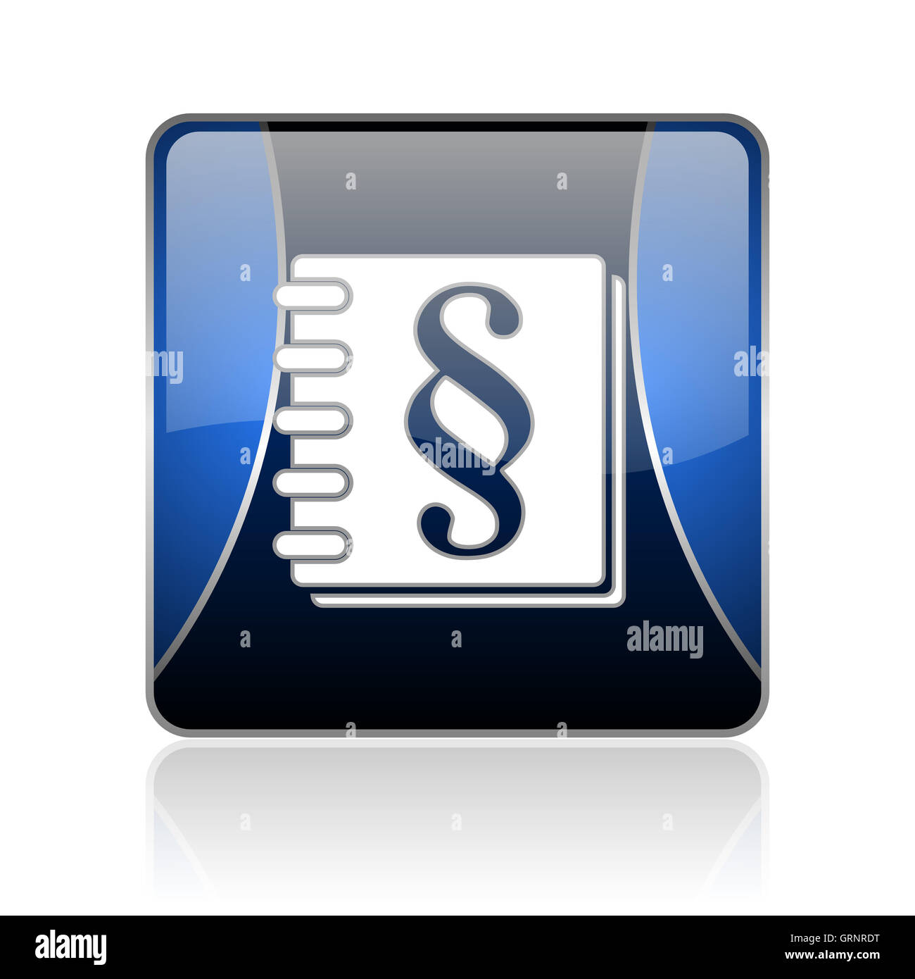 Law book icon blue hi-res stock photography and images - Alamy