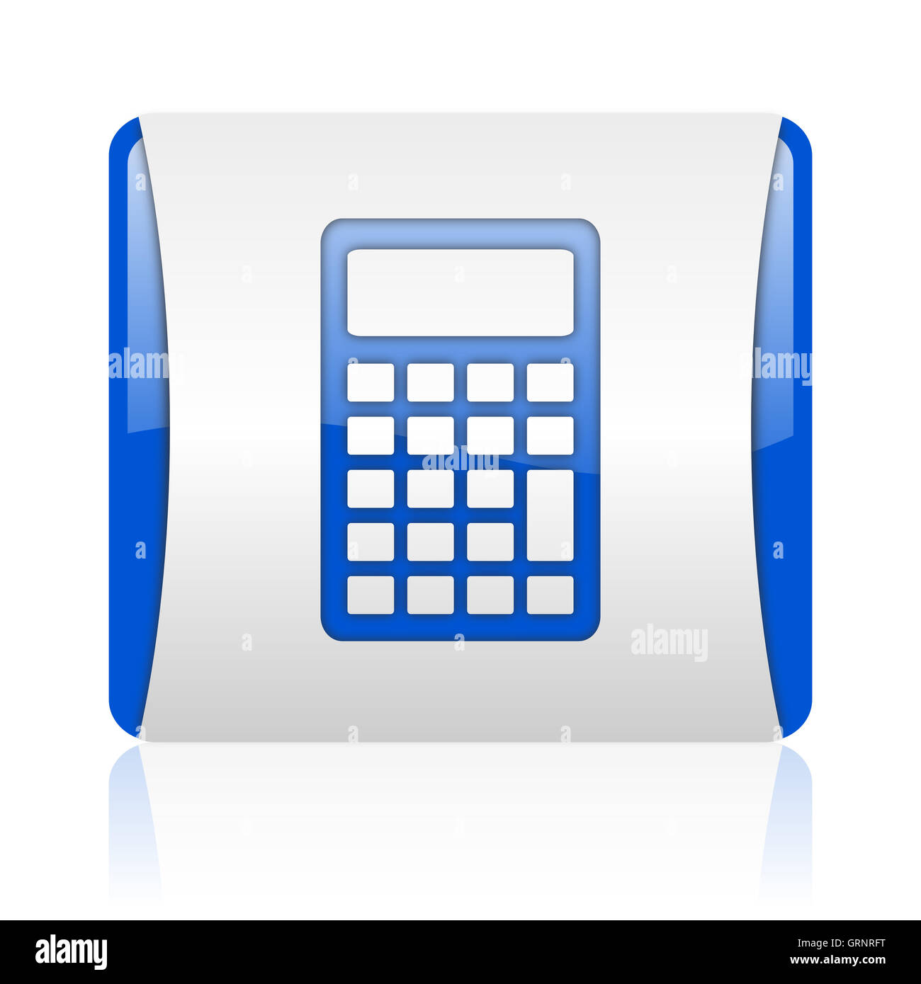 Blue sign calculator symbol icon Cut Out Stock Images & Pictures - Alamy