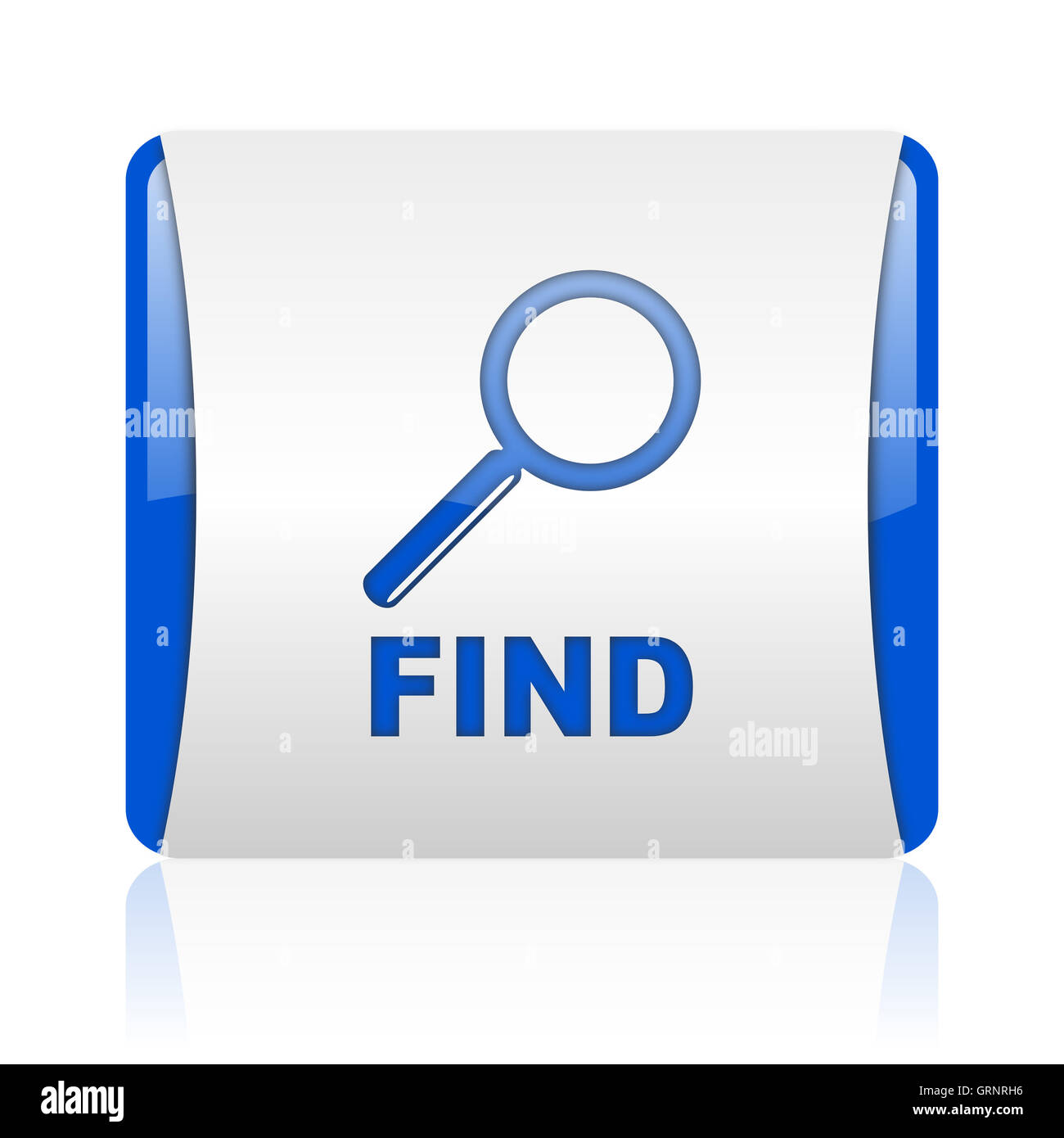 find blue square web glossy icon Stock Photo - Alamy