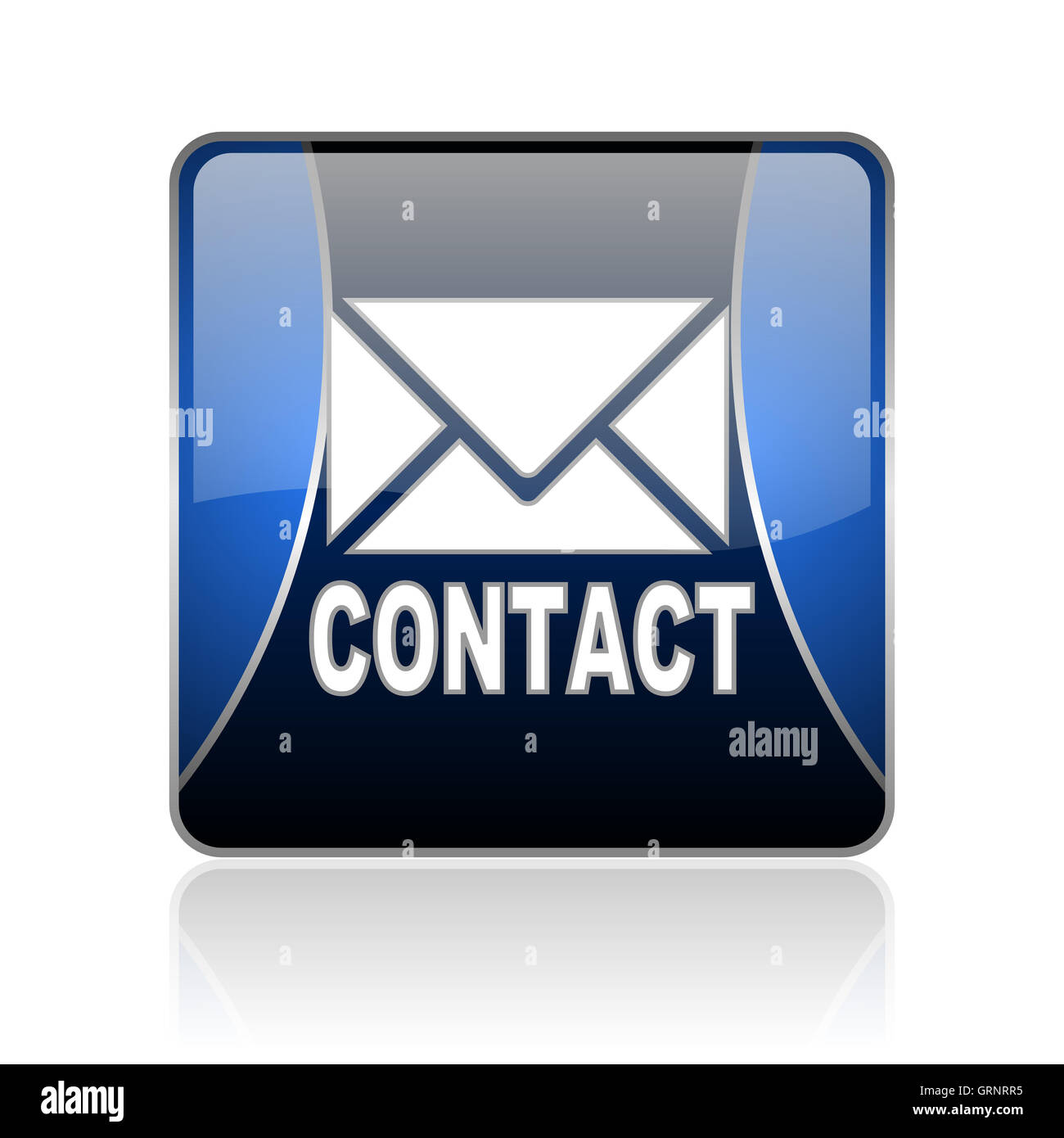 contact blue square web glossy icon Stock Photo - Alamy