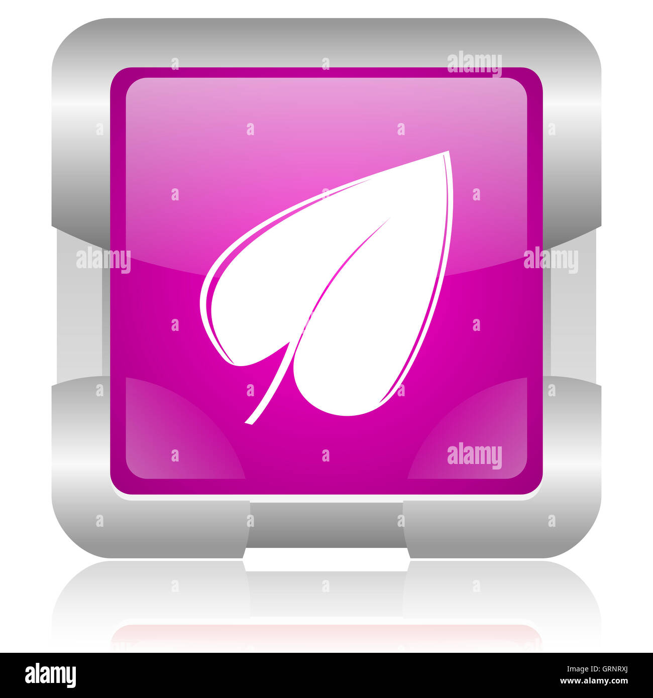 Pink leaf icon hi-res stock photography and images - Alamy