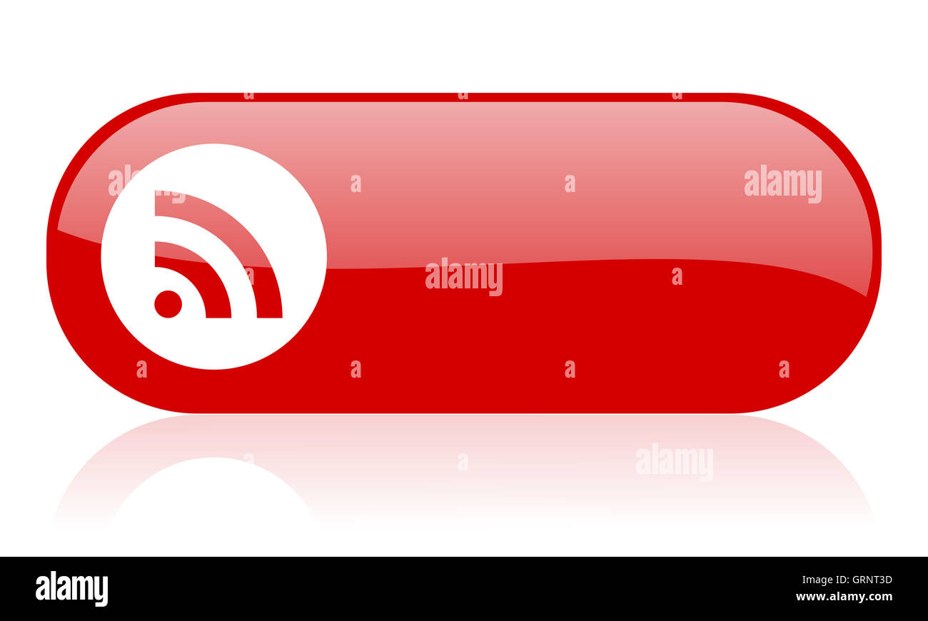 Icon rss glossy button hi-res stock photography and images - Alamy