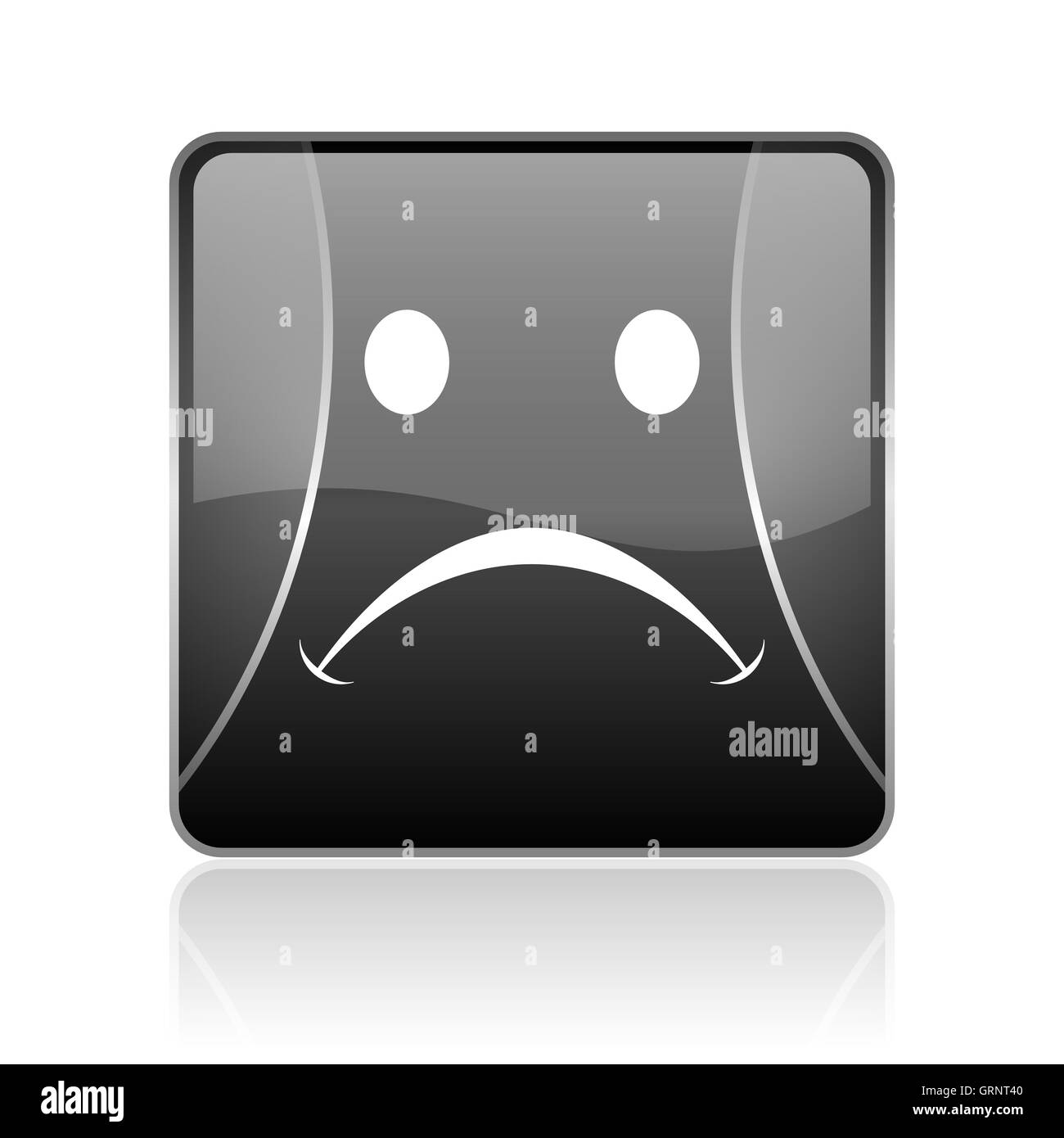 cry black square web glossy icon Stock Photo - Alamy