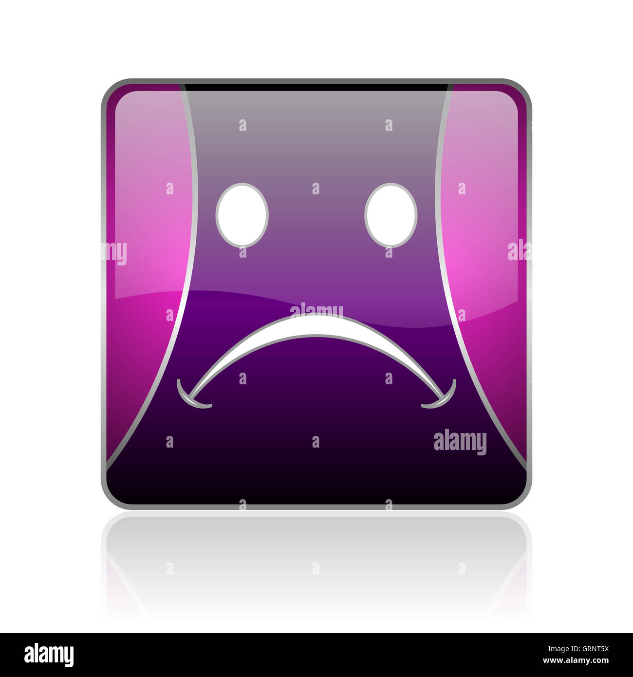 cry violet square web glossy icon Stock Photo - Alamy