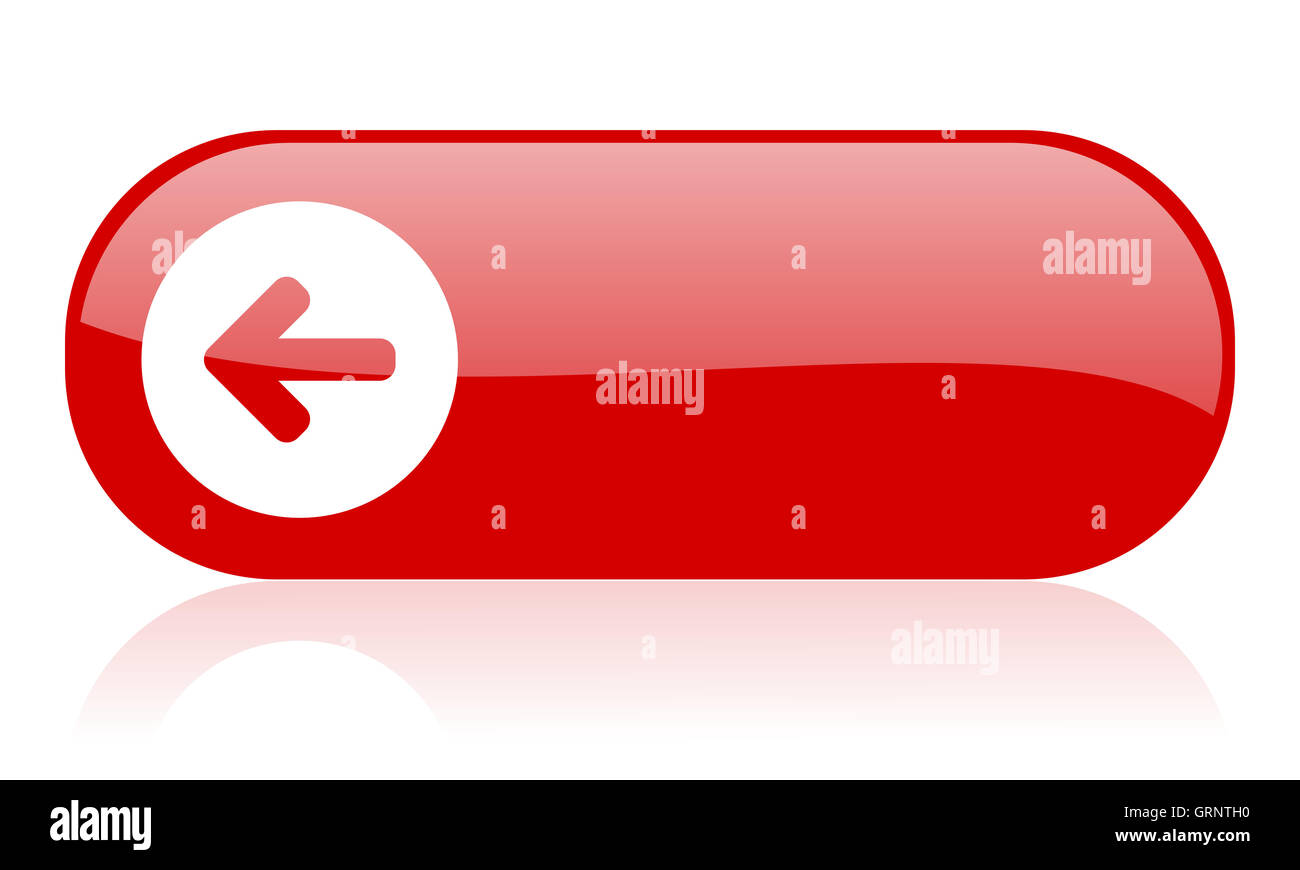 Red left arrow icon Cut Out Stock Images & Pictures - Alamy