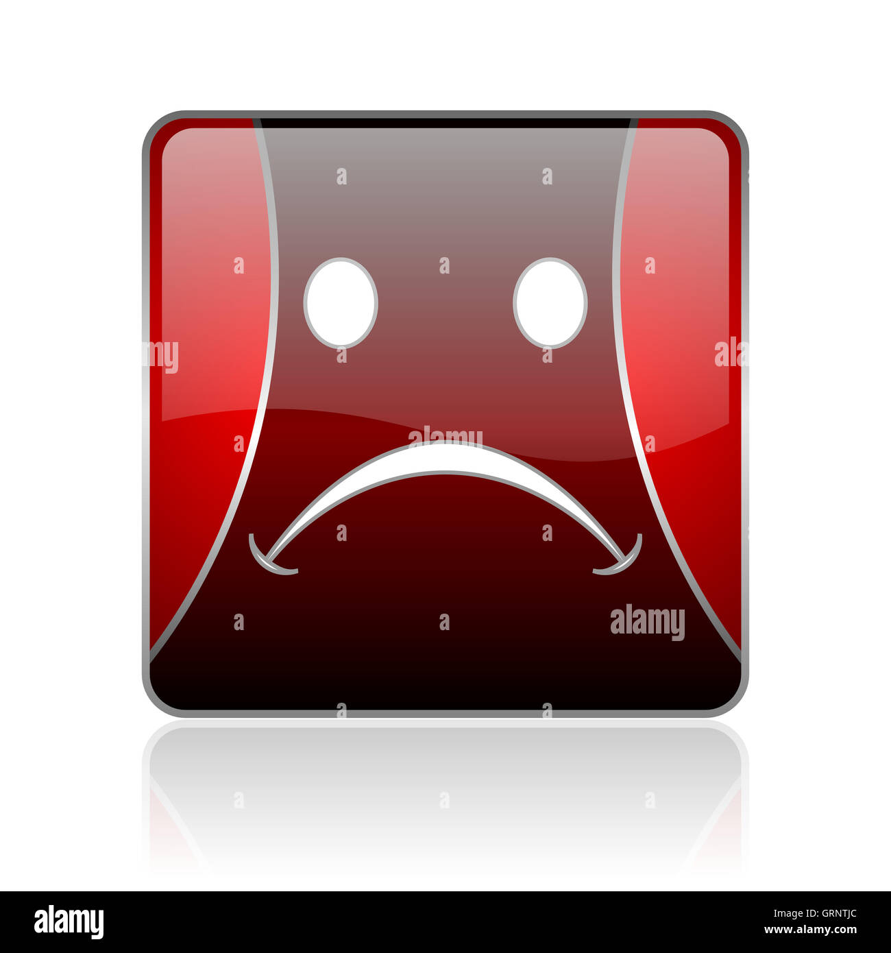 cry red square web glossy icon Stock Photo - Alamy
