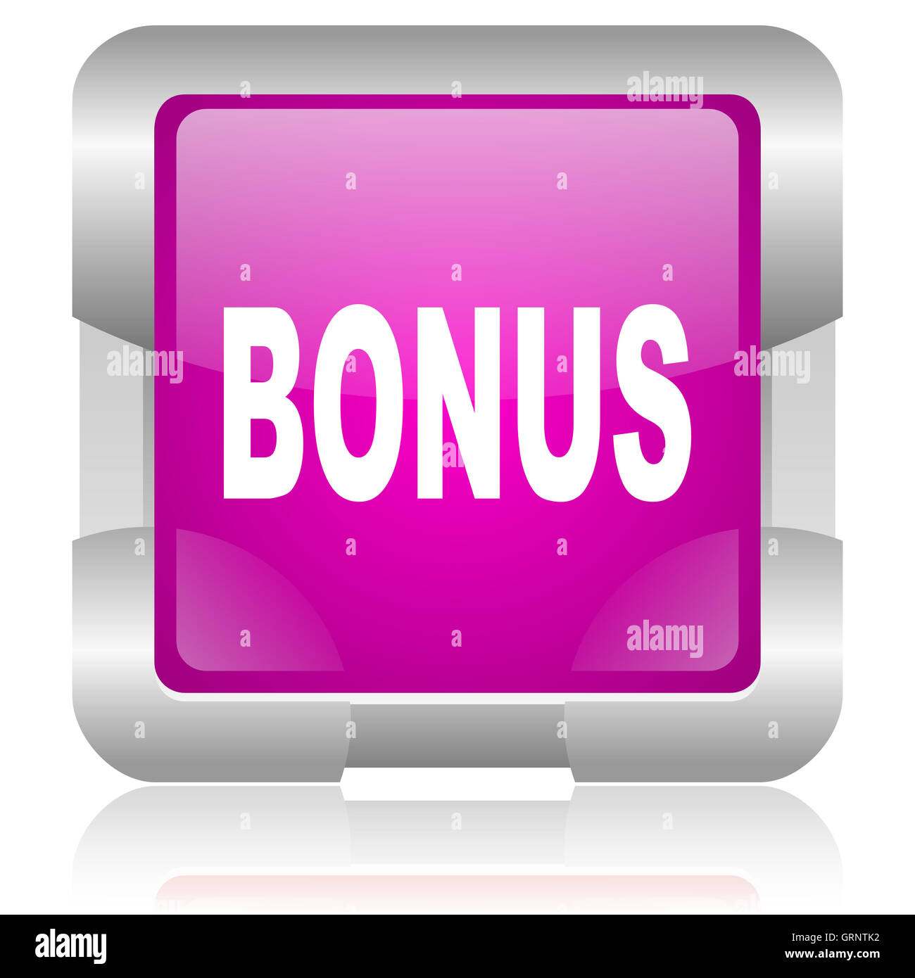 bonus pink square web glossy icon Stock Photo - Alamy