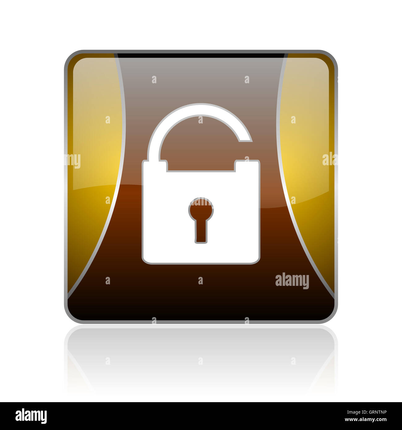Golden lock icon hi-res stock photography and images - Alamy