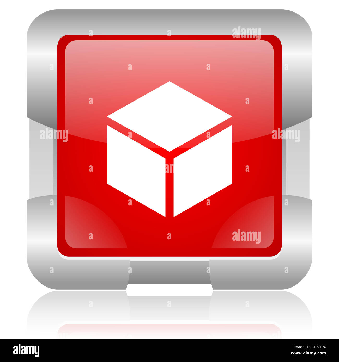 box red square web glossy icon Stock Photo - Alamy