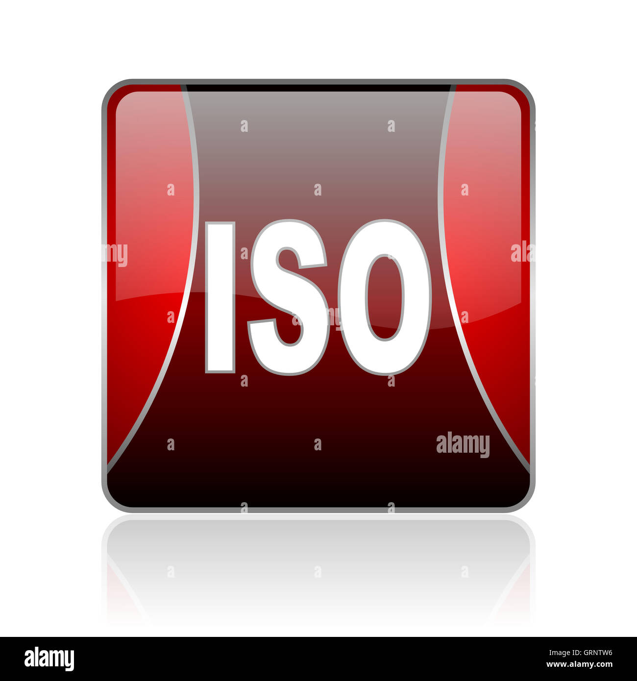 iso red square web glossy icon Stock Photo - Alamy