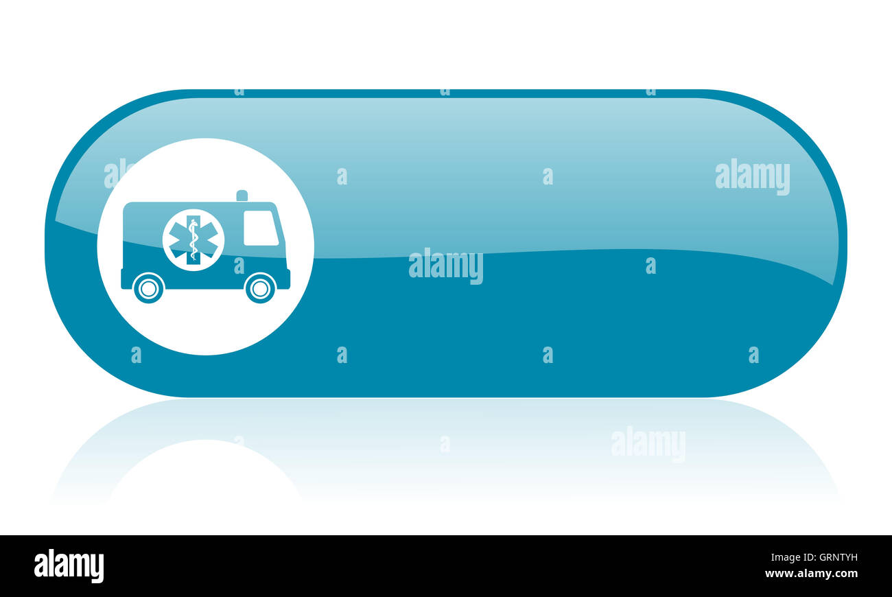 Blue ambulance emergency car icon hi-res stock photography and images ...