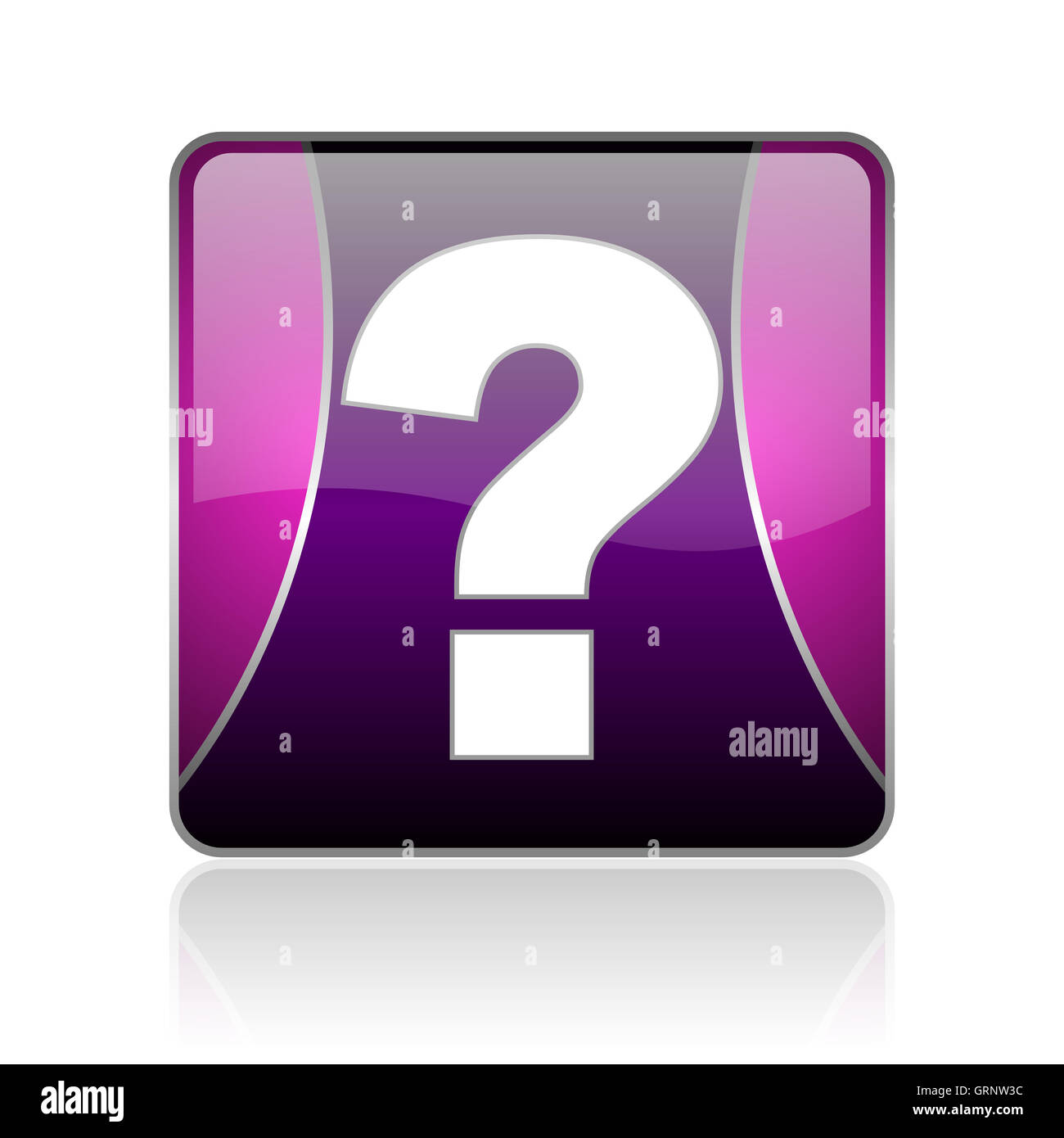 Question mark violet glossy icon hi-res stock photography and images ...