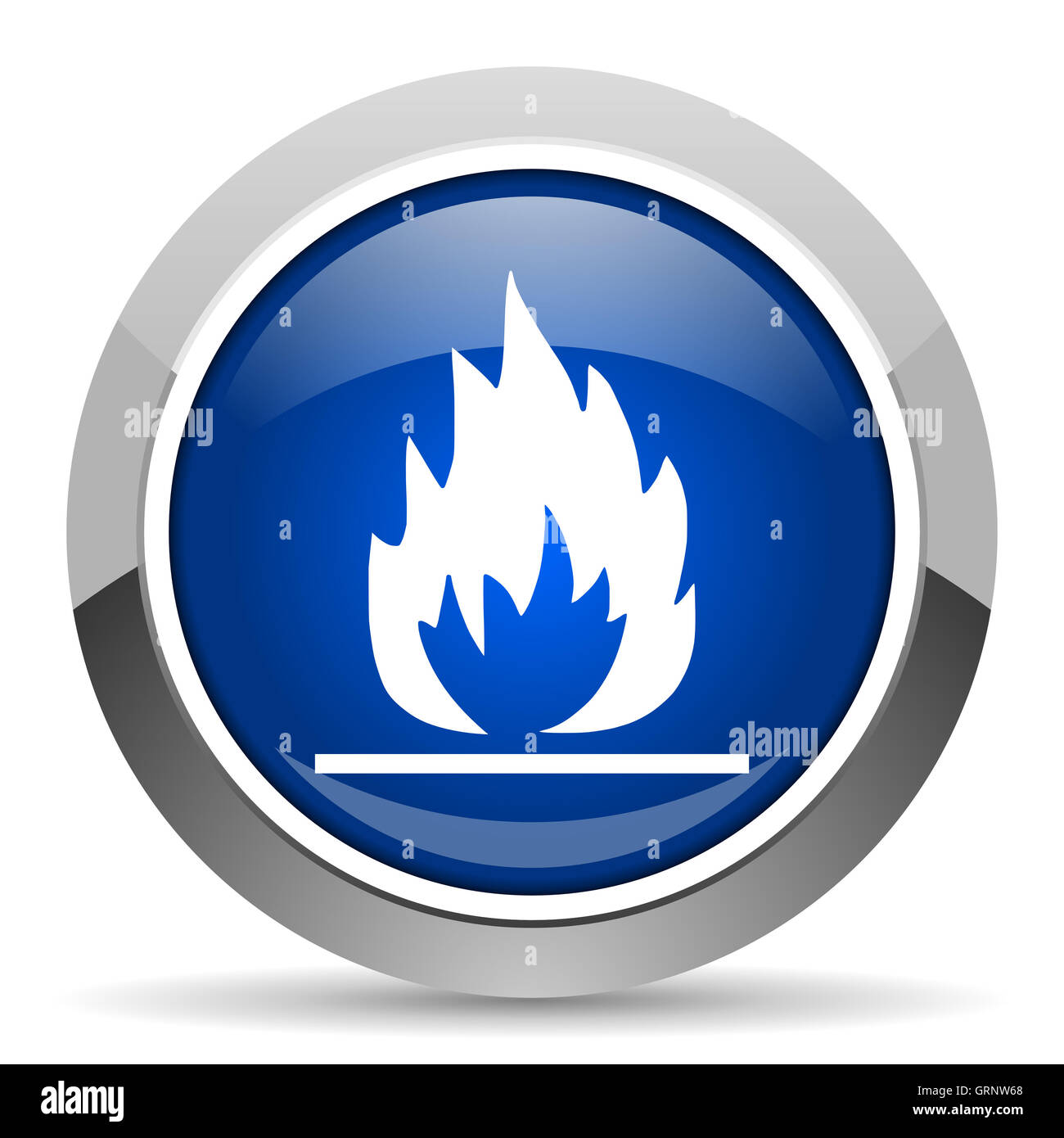 Blue flames icon hi-res stock photography and images - Alamy