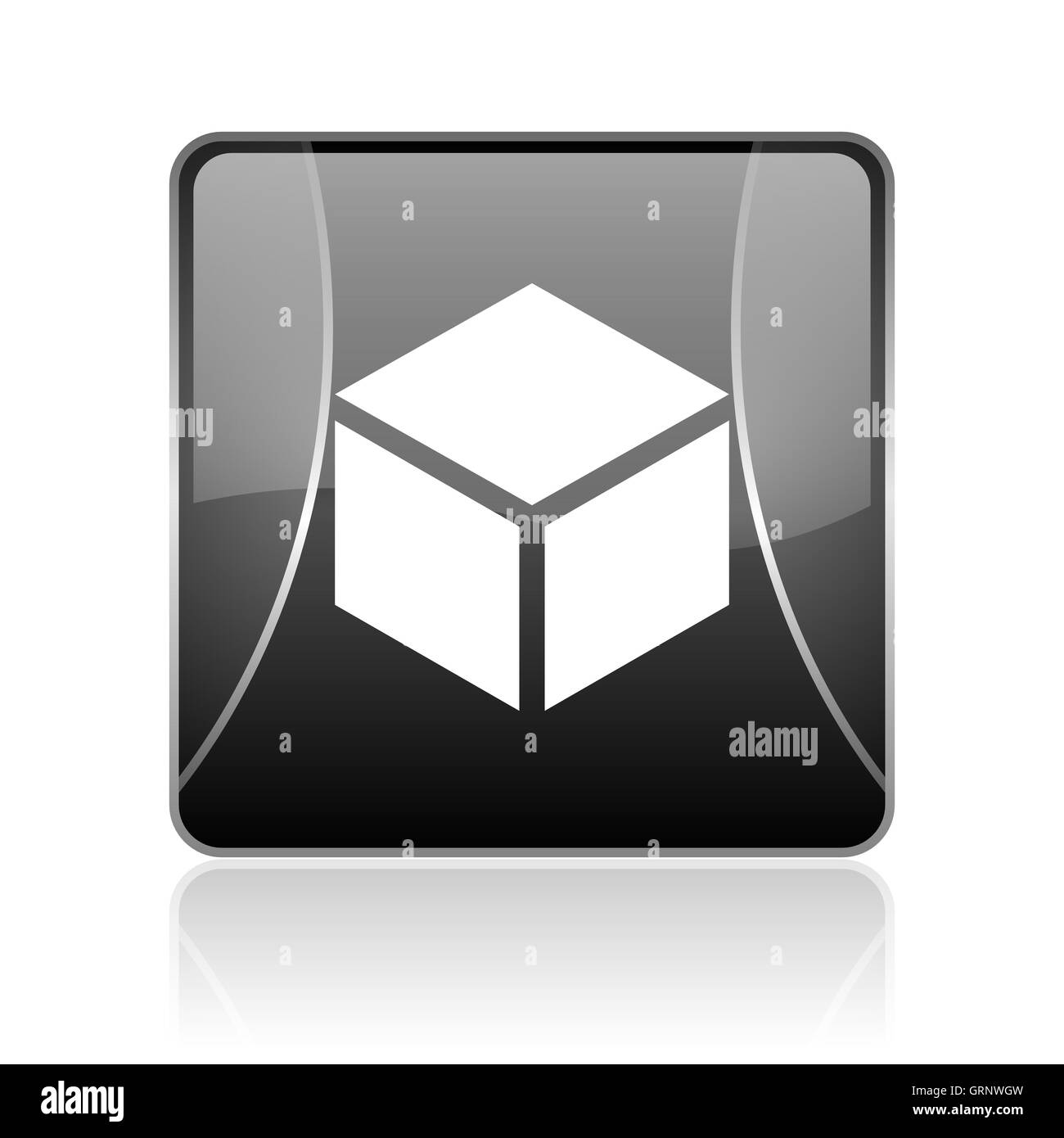 Gift box icon black Black and White Stock Photos & Images - Alamy