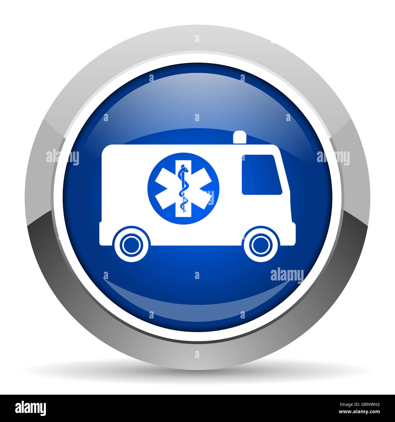Blue ambulance hospital medical icon Cut Out Stock Images & Pictures ...