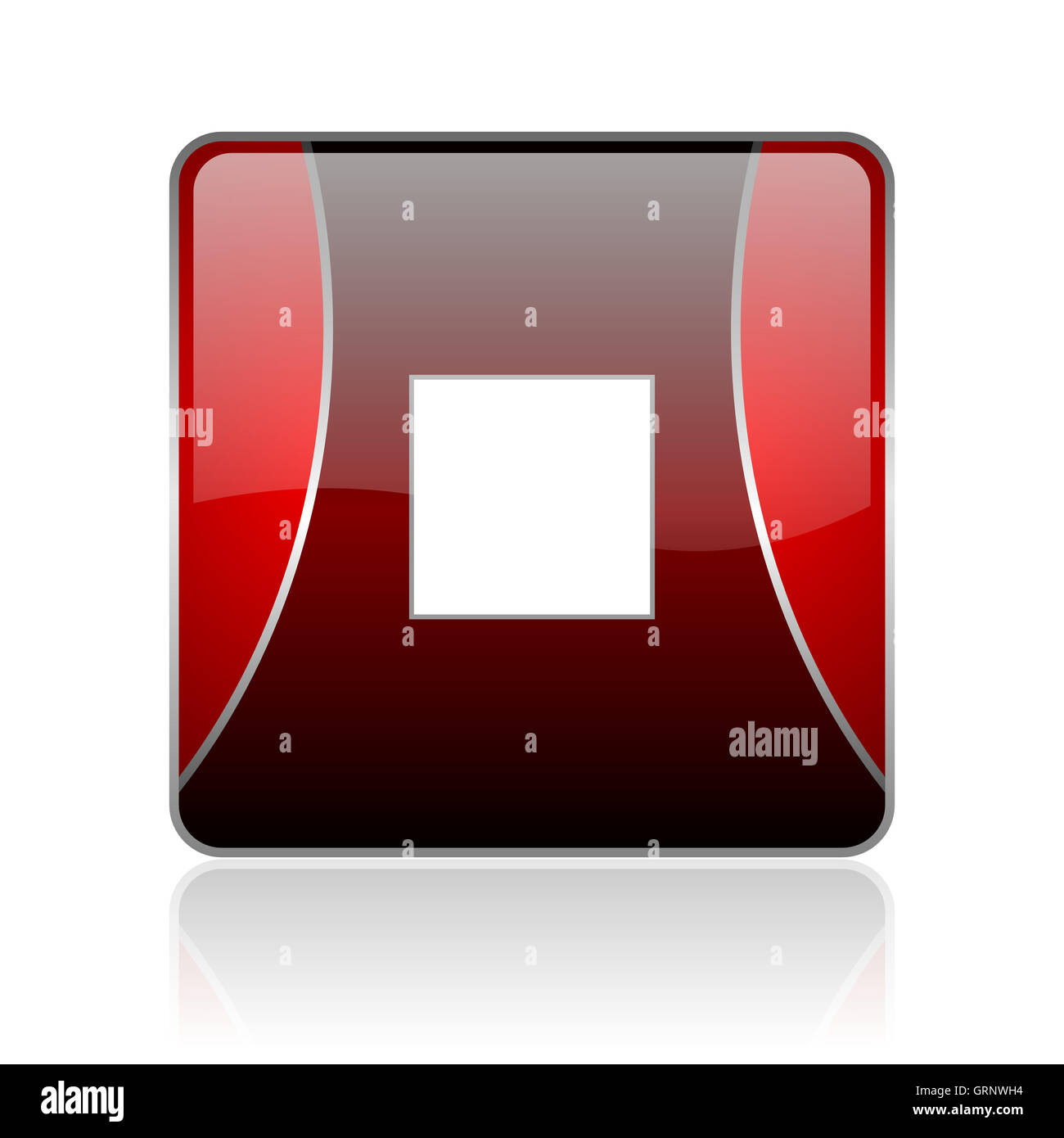 stop red square web glossy icon Stock Photo - Alamy