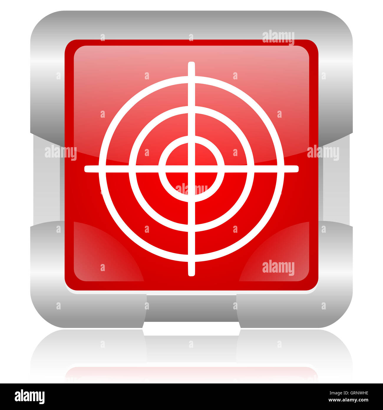target red square web glossy icon Stock Photo - Alamy