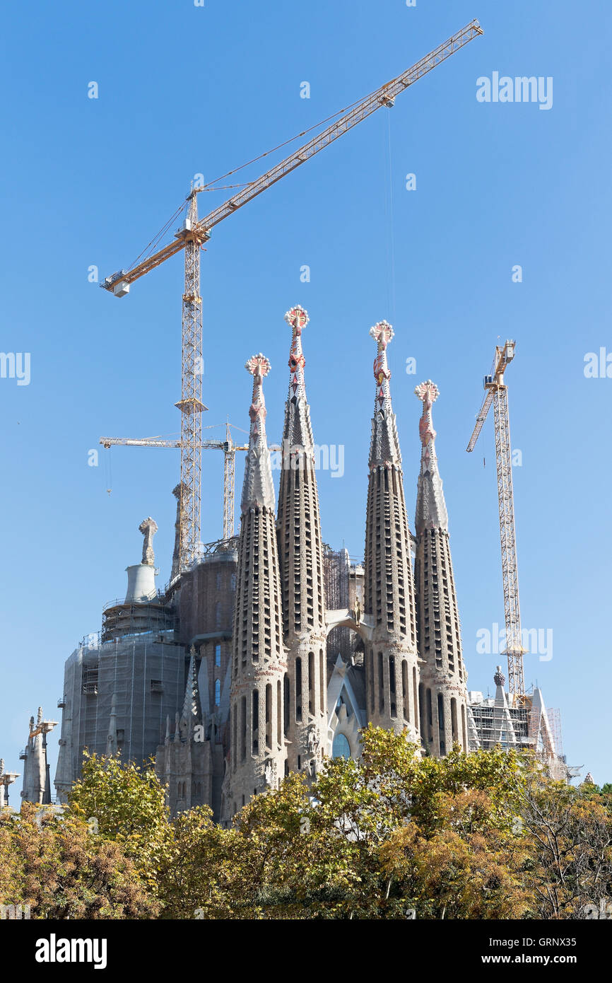 Barcelona, Spain - November 9, 2015: La Sagrada Familia is a UNESCO ...