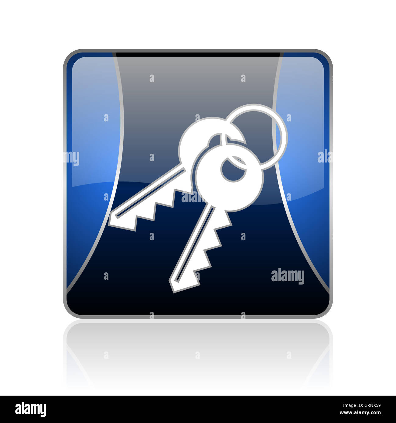 keys blue square web glossy icon Stock Photo - Alamy