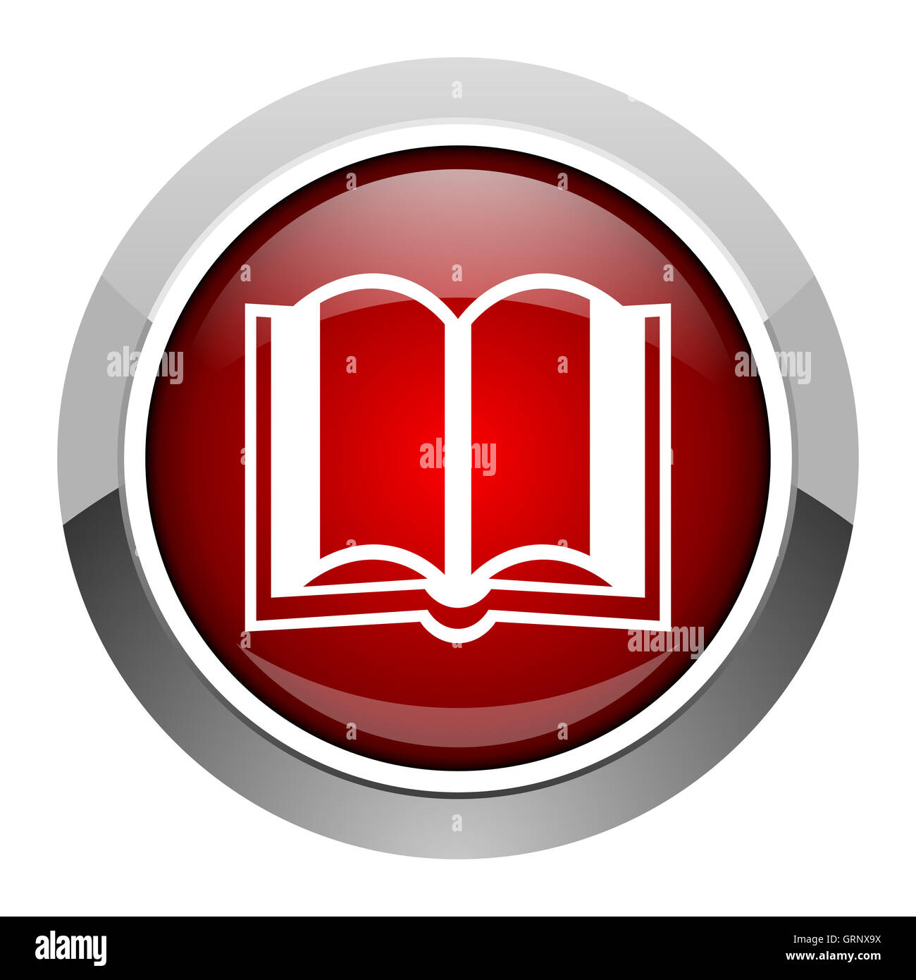 Books icon circle hi-res stock photography and images - Alamy