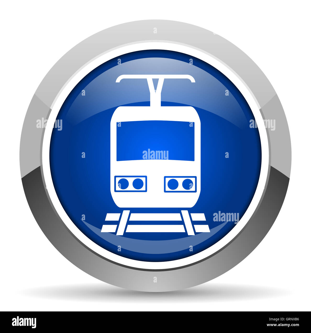 Blue metro train Cut Out Stock Images & Pictures - Alamy