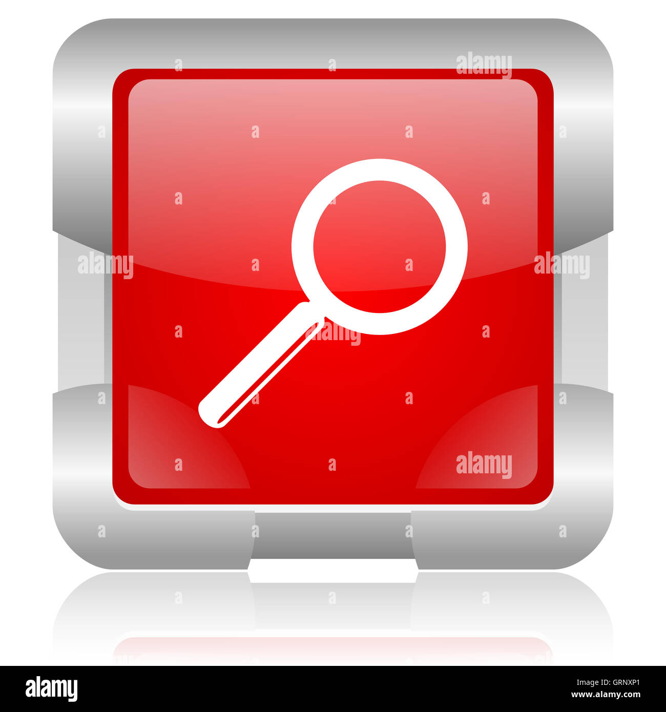 search red square web glossy icon Stock Photo - Alamy