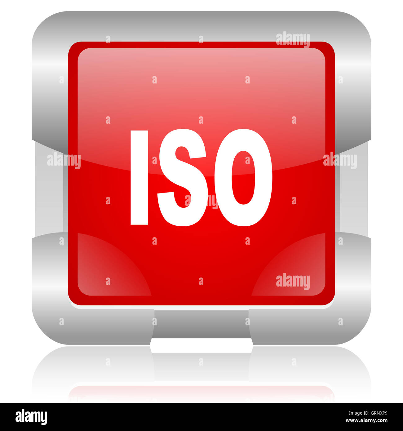 iso red square web glossy icon Stock Photo - Alamy