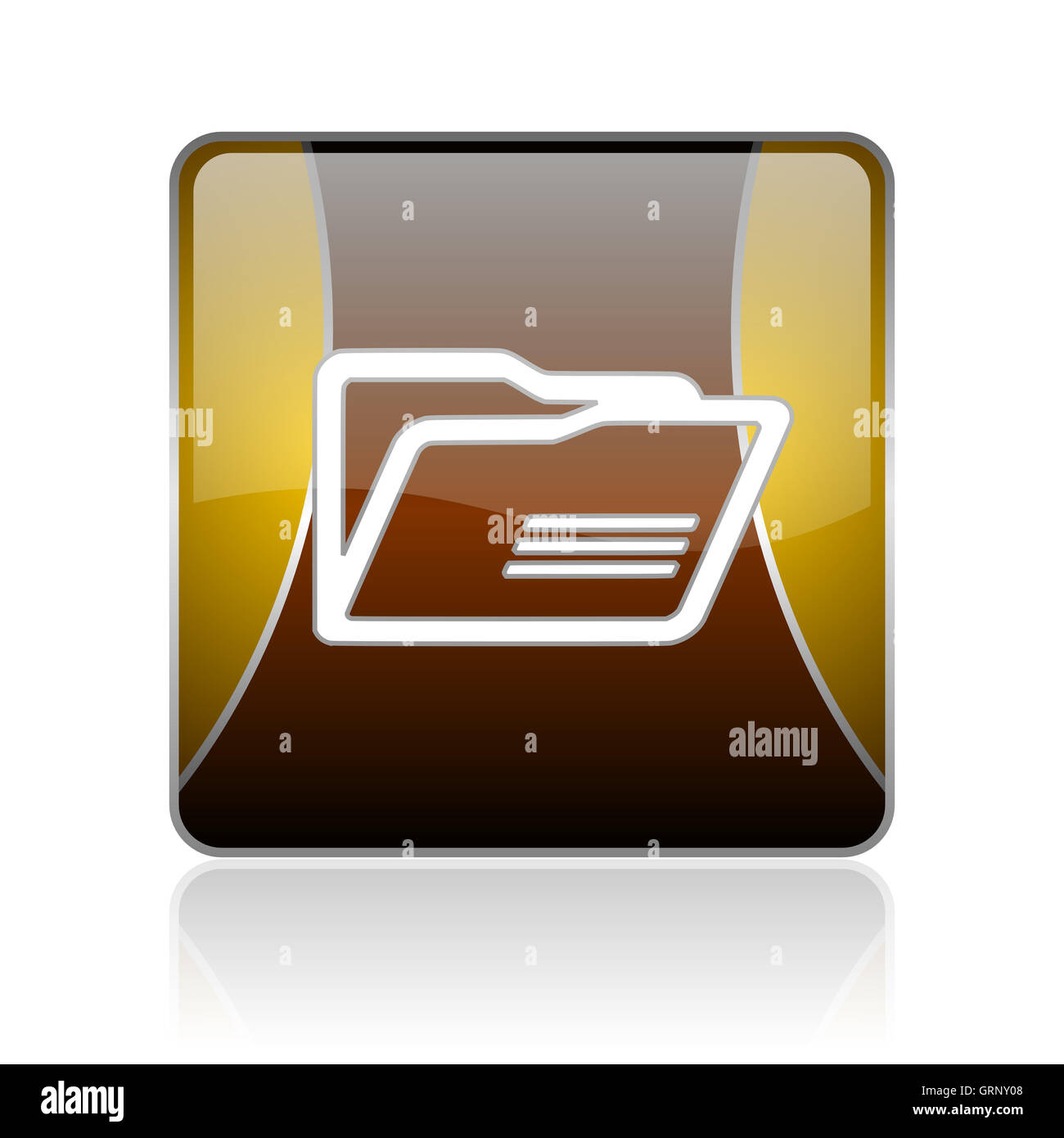 Golden folder icon hi-res stock photography and images - Alamy