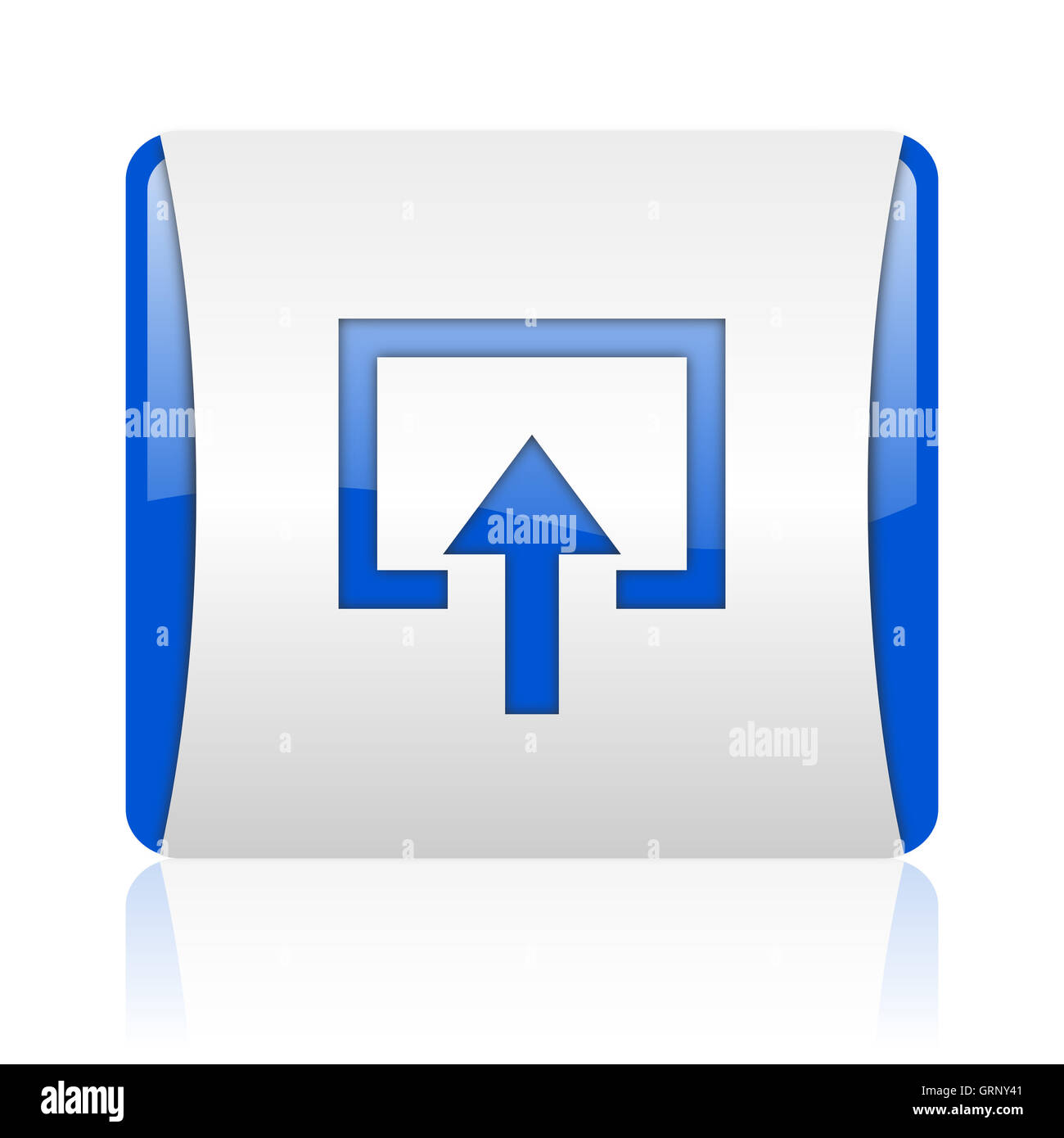 enter blue square web glossy icon Stock Photo - Alamy
